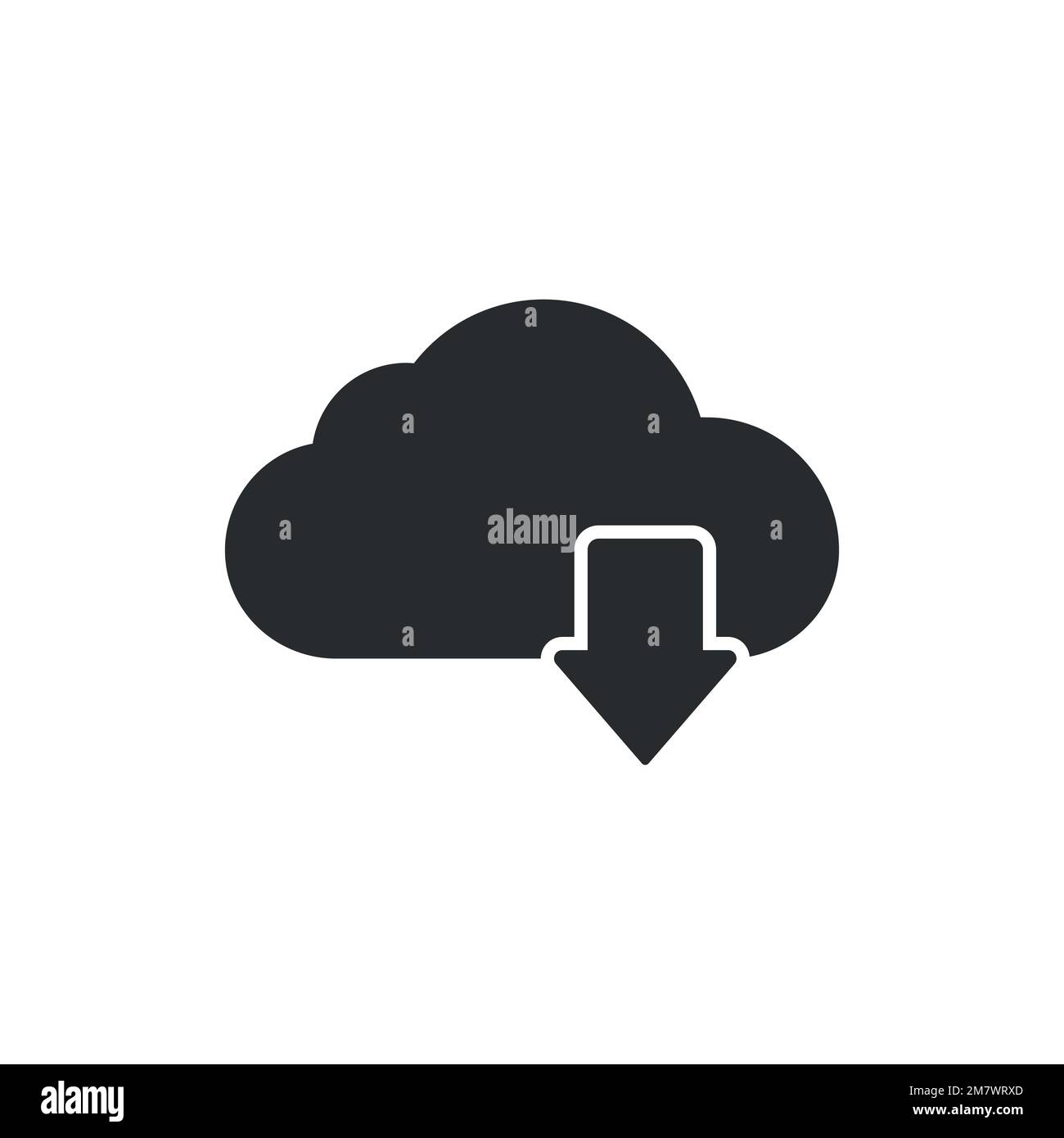 Download icon isolated on white background. Vector illustration. Eps 10 ...