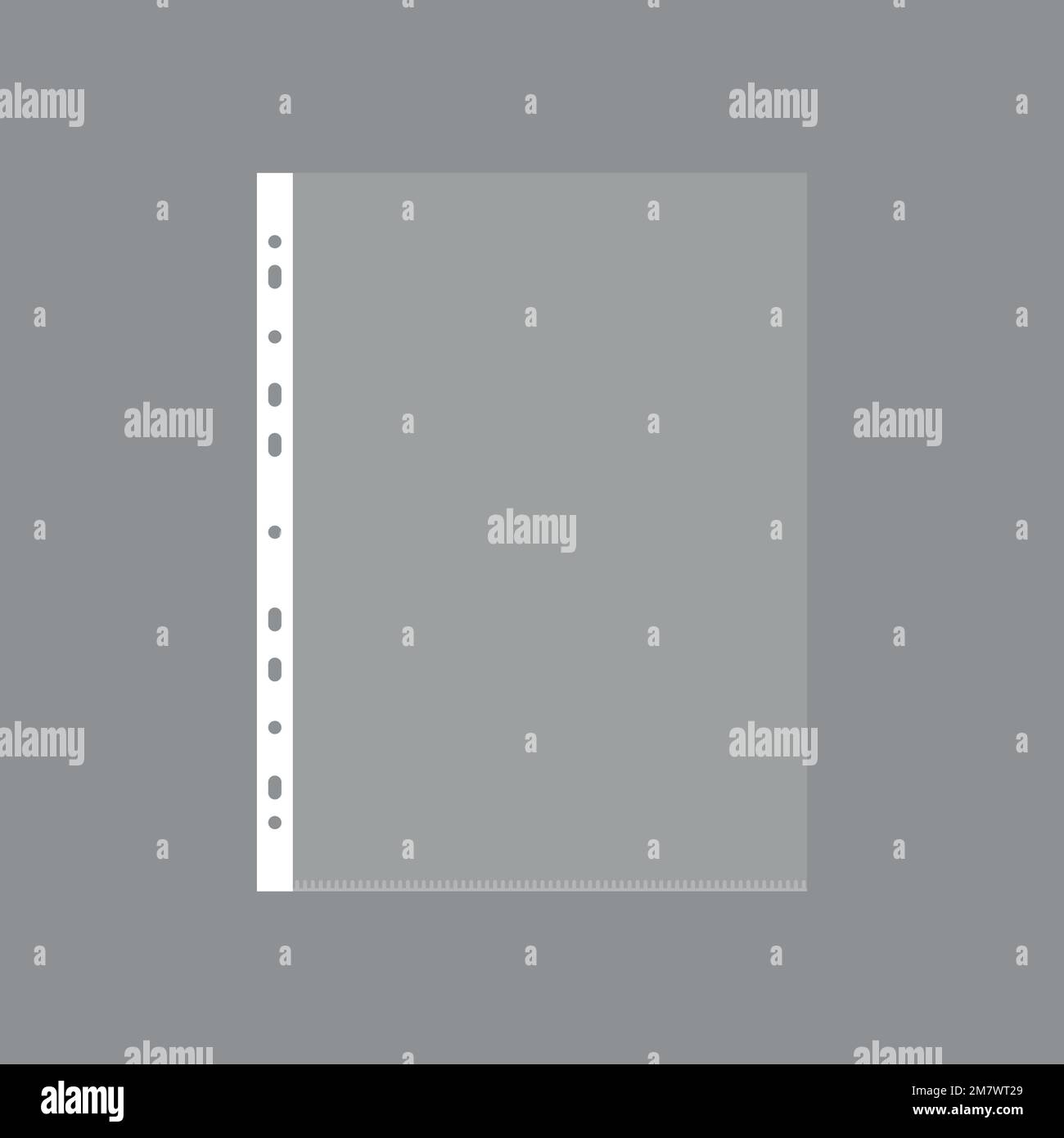 Empty Plastic Bag. Punched pocket. Business File. Sheet protector ...