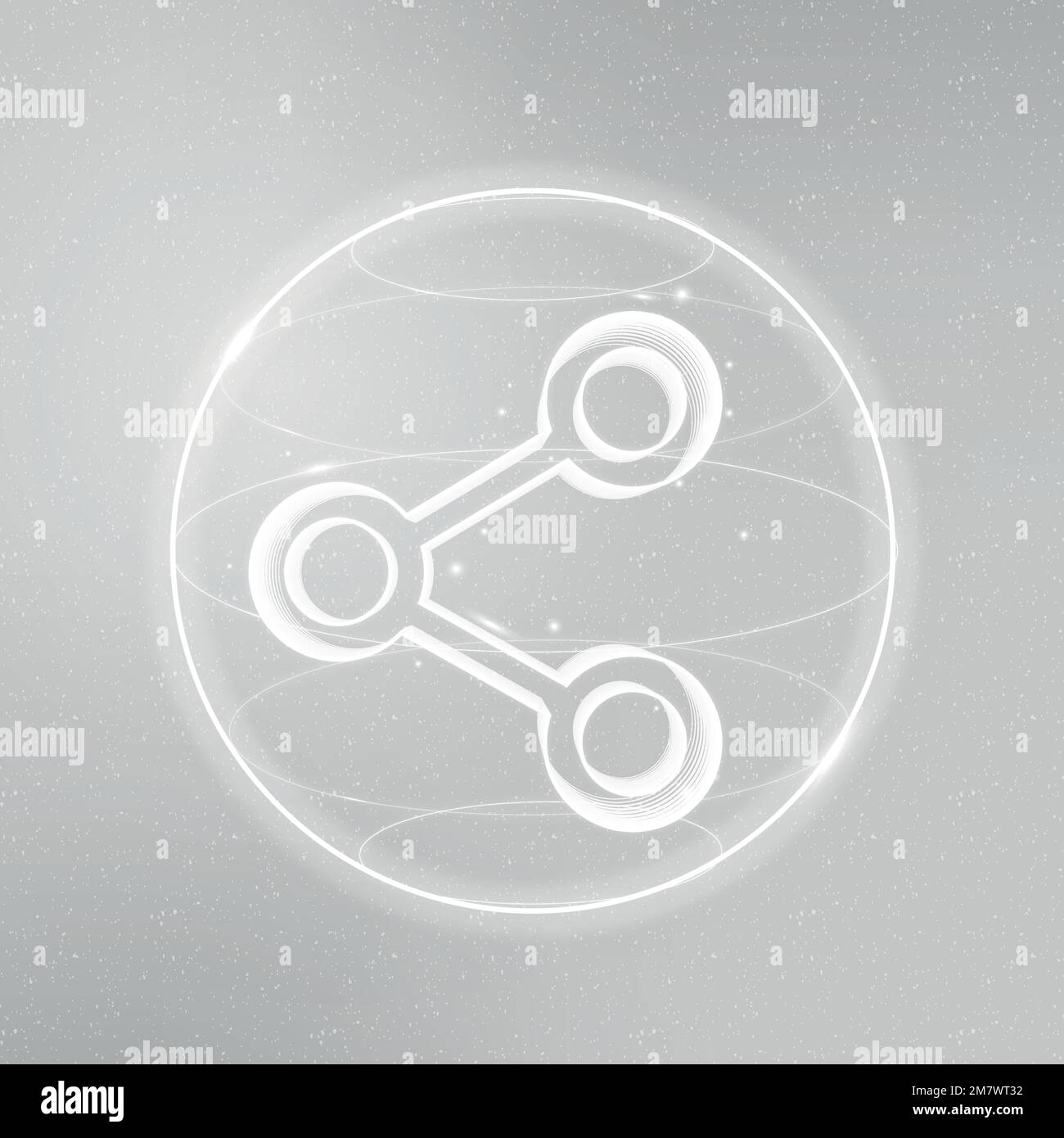 Digital connectivity technology icon vector in white on gradient ...