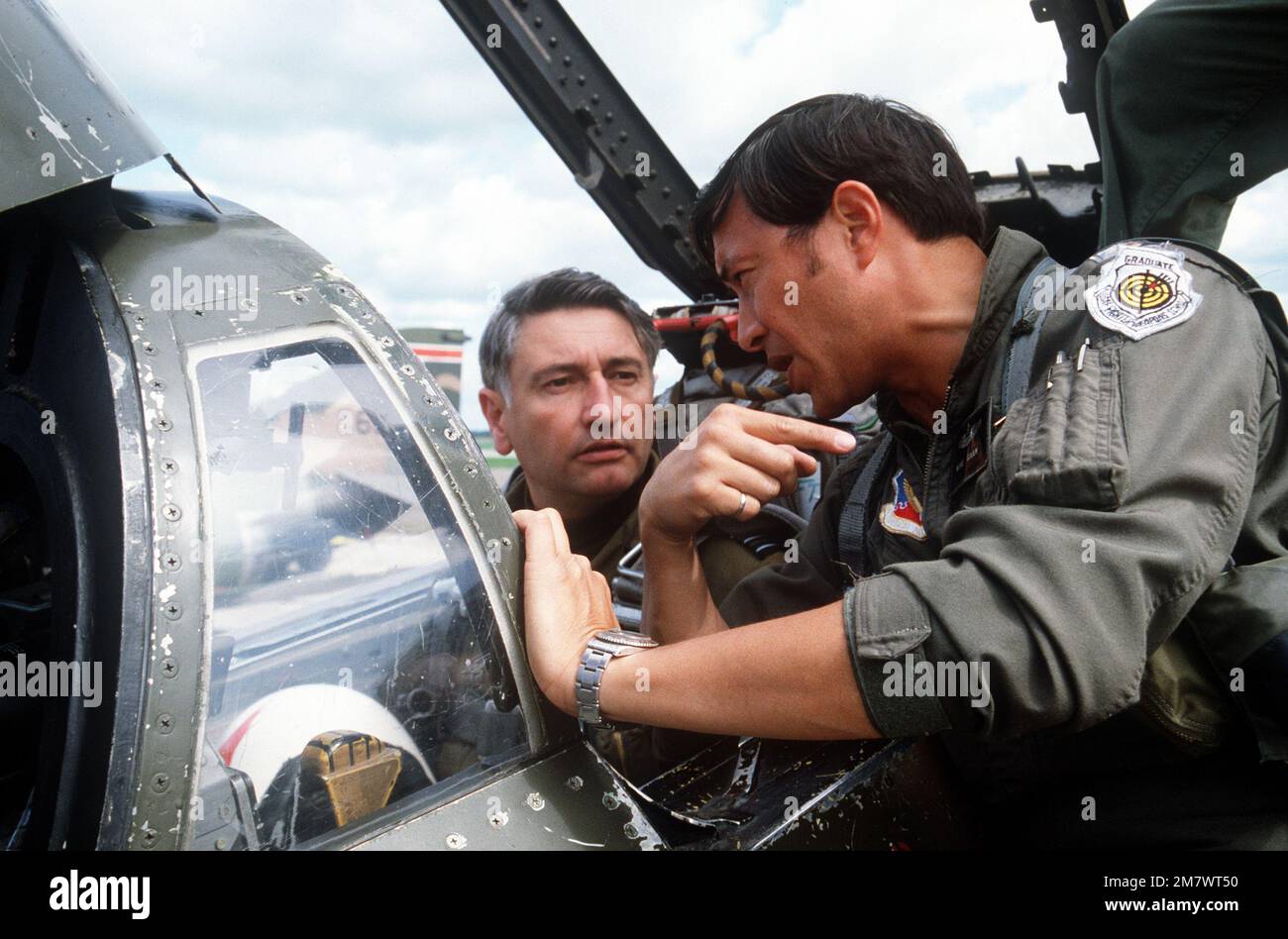 British Royal Air Force CPT Batt is instructed by MAJ Michael R. Caan ...