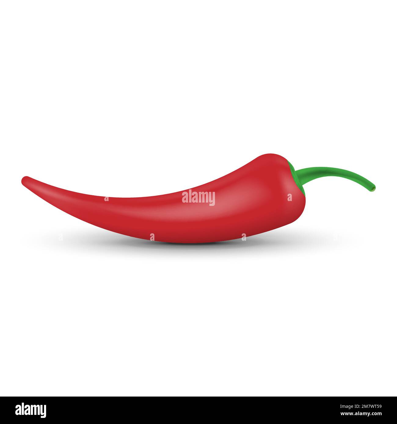 Realistic chili peppers isolated on a twhite background. Vector ...
