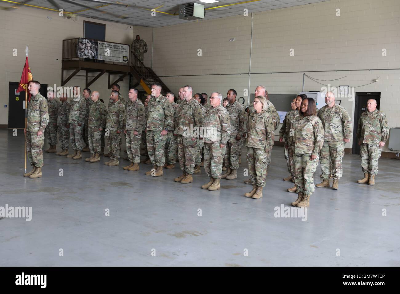 Soldiers stand at attention in preparation for the room dedication ...