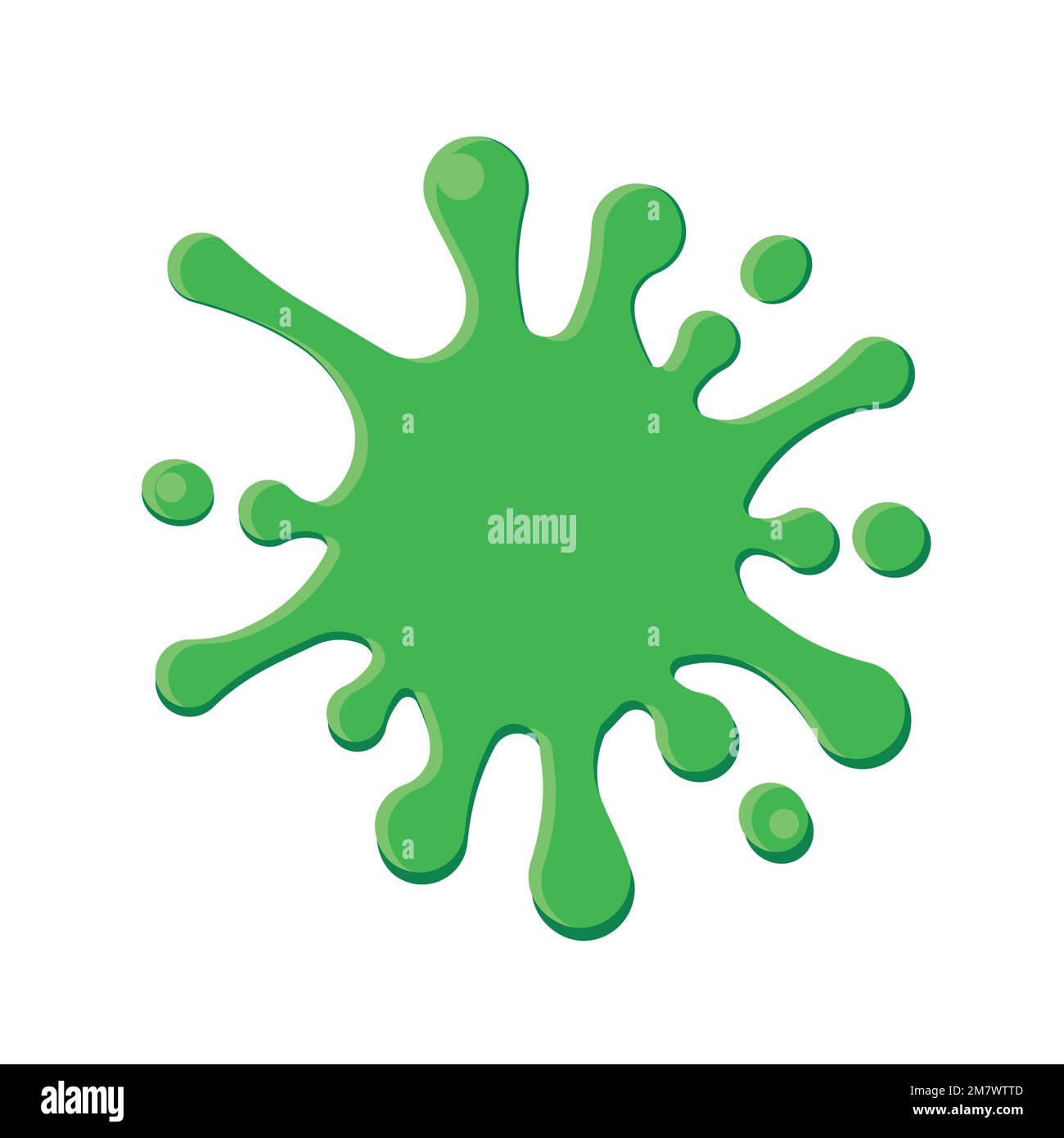 Splattered slime isolated on white background. Vector illustration. Eps ...