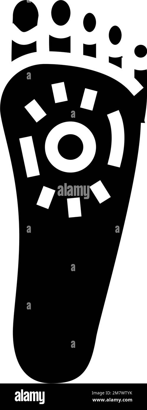 foot pain body ache glyph icon vector illustration Stock Vector Image ...