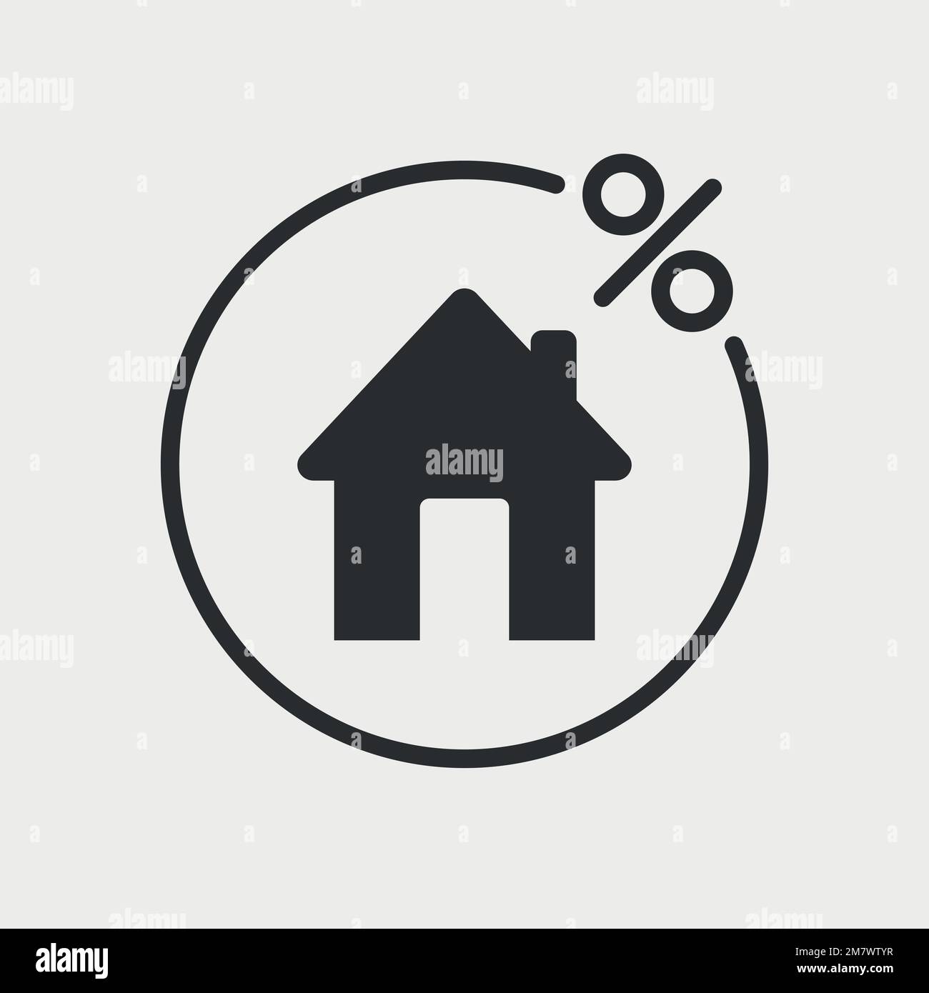 House credit icon isolated on white background. Vector illustration ...