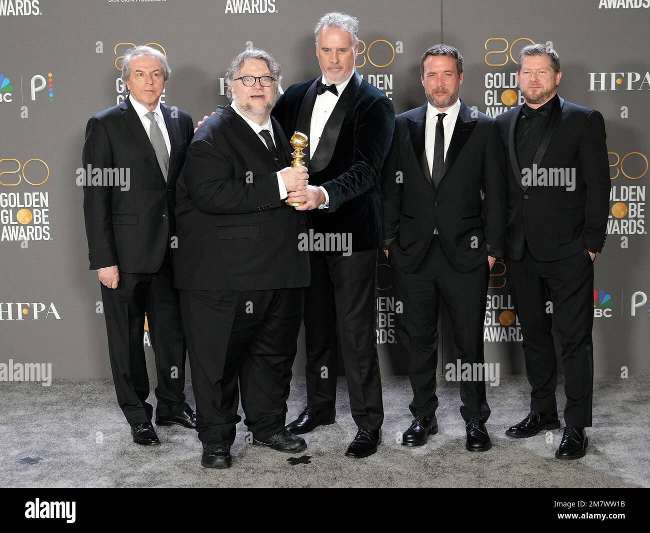 Los Angeles, USA. 10th Jan, 2023. Gary Ungar, Guillermo del Toro, Mark ...