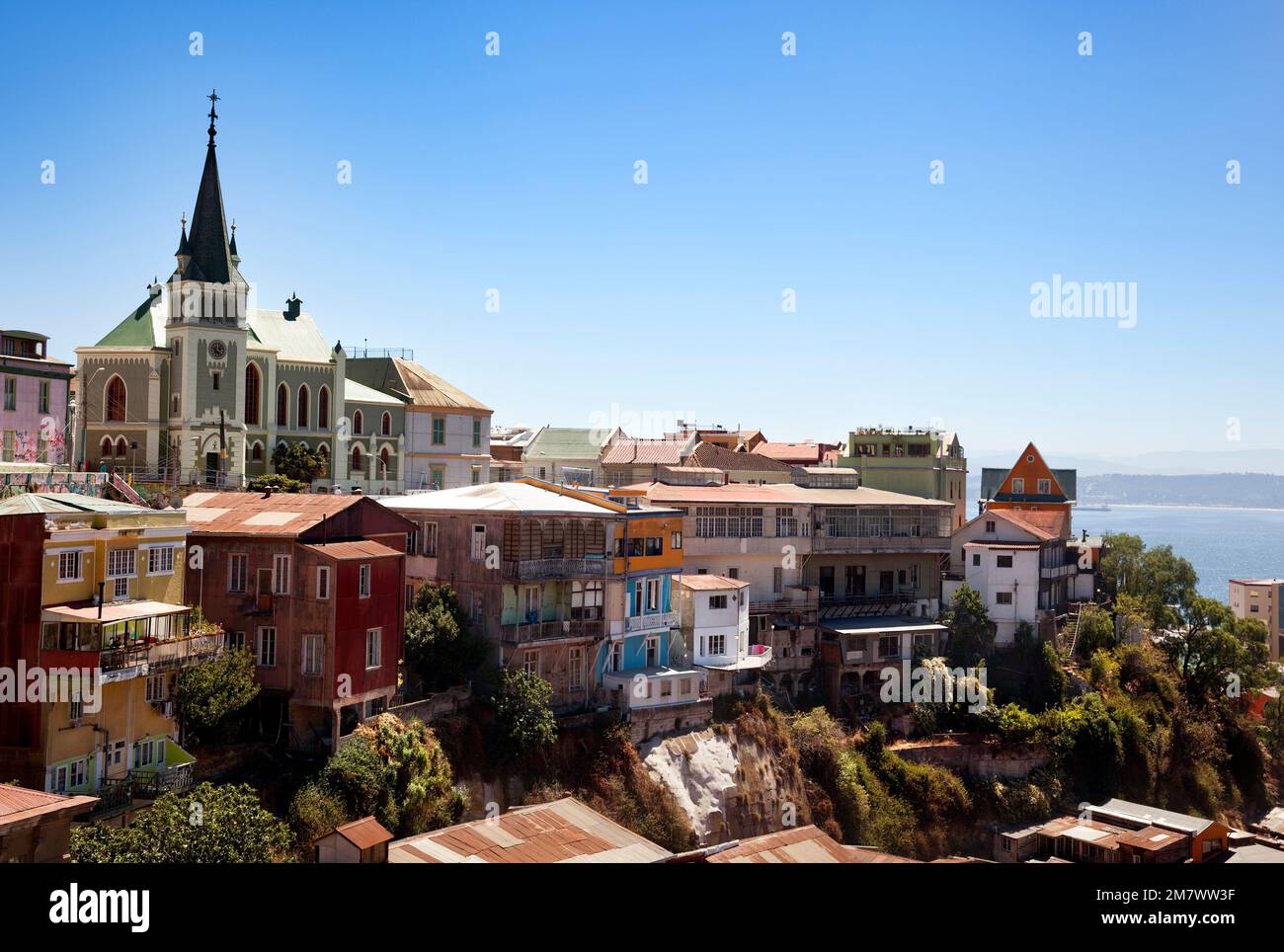 Viewed on Cerro Concepcion, Valparaiso historic World Heritage of ...