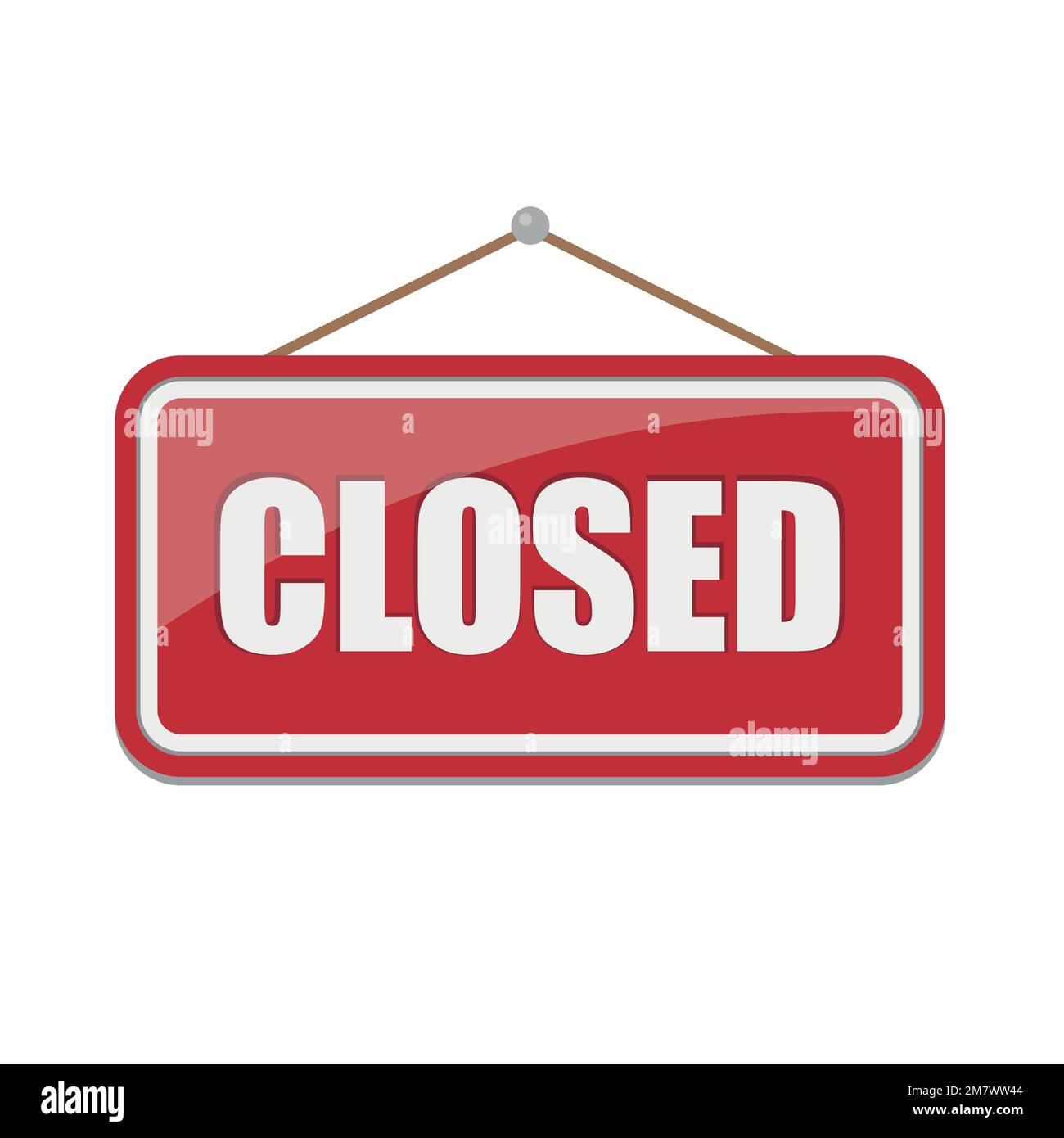 Closed Sign isolated on white background. Vector illustration. Eps 10 ...