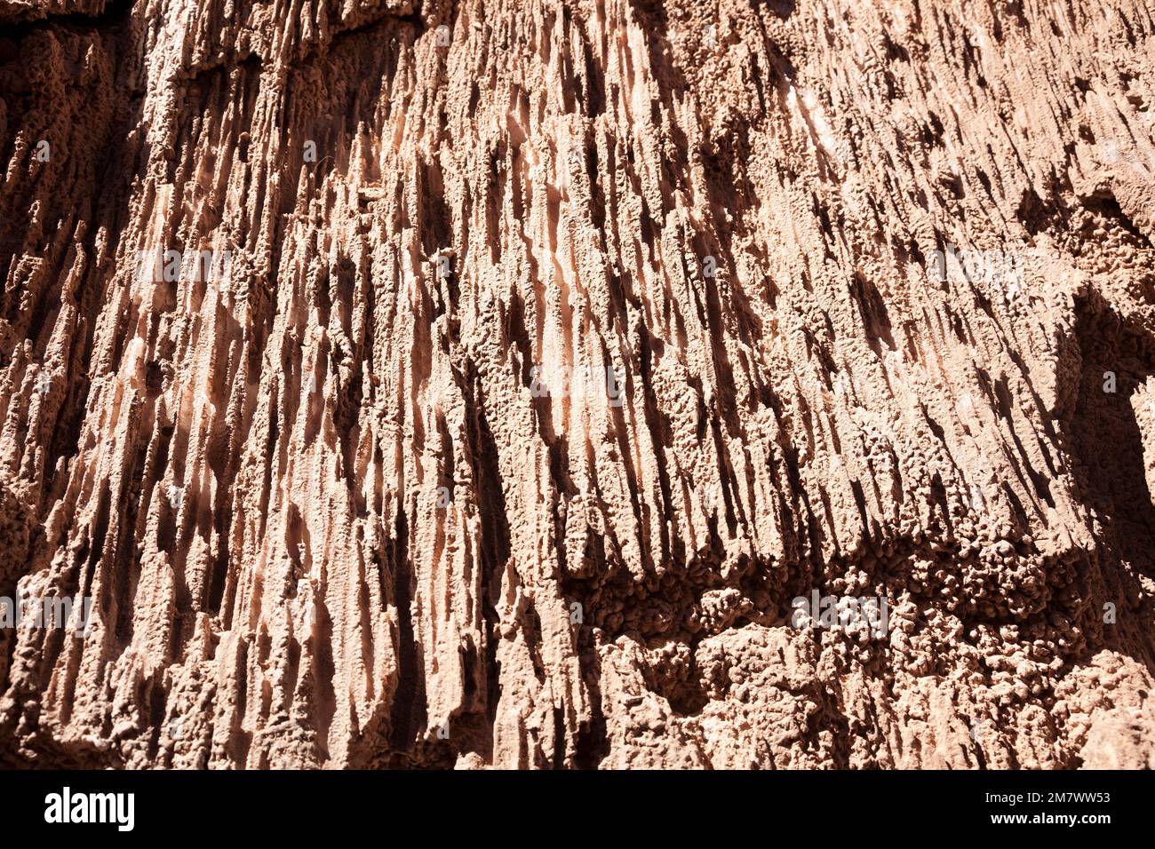 crystalline salt - seen in Valle de la Luna in Atacama desert in Chile ...