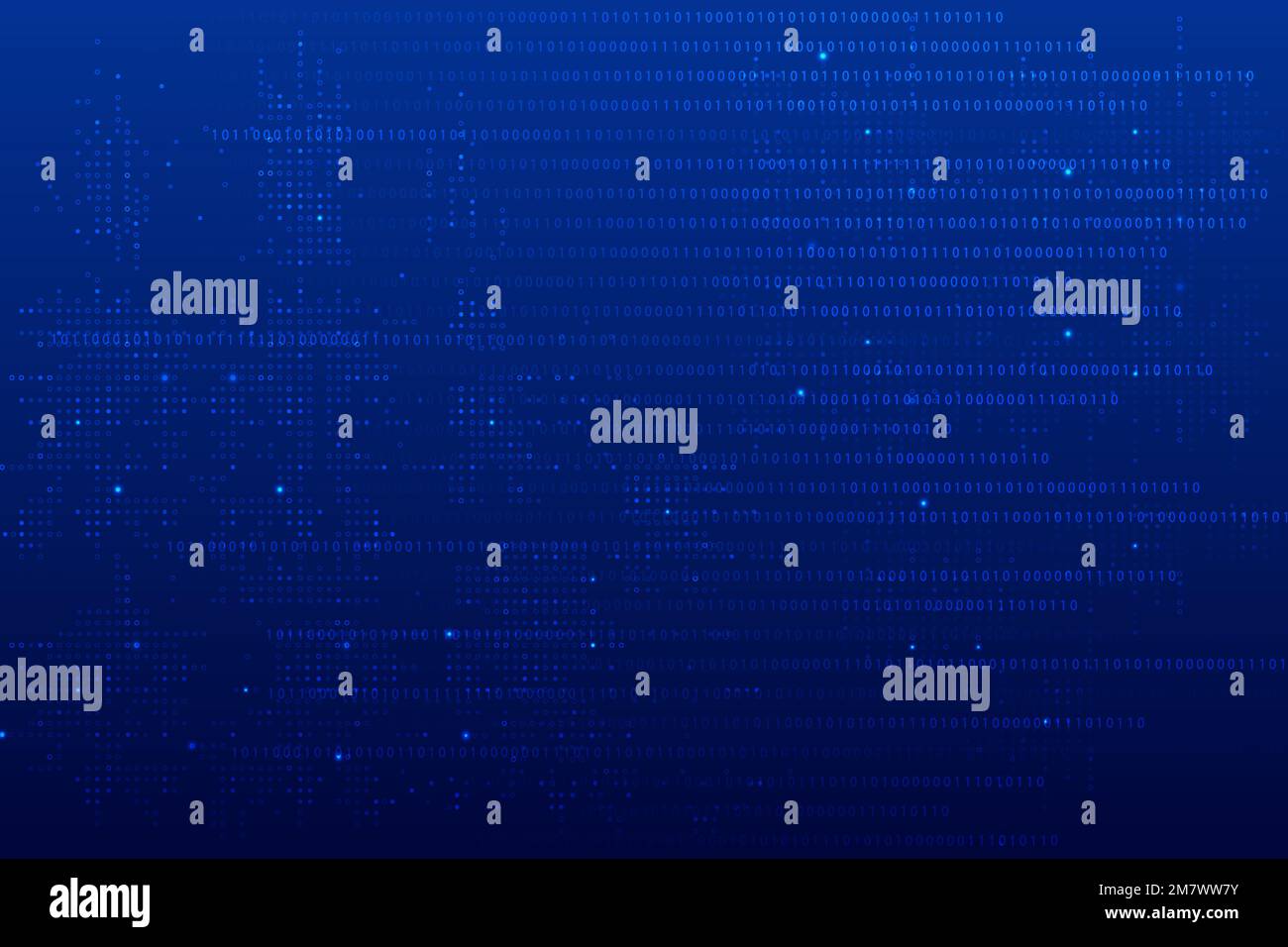 Blue data technology background vector with binary code Stock Vector ...
