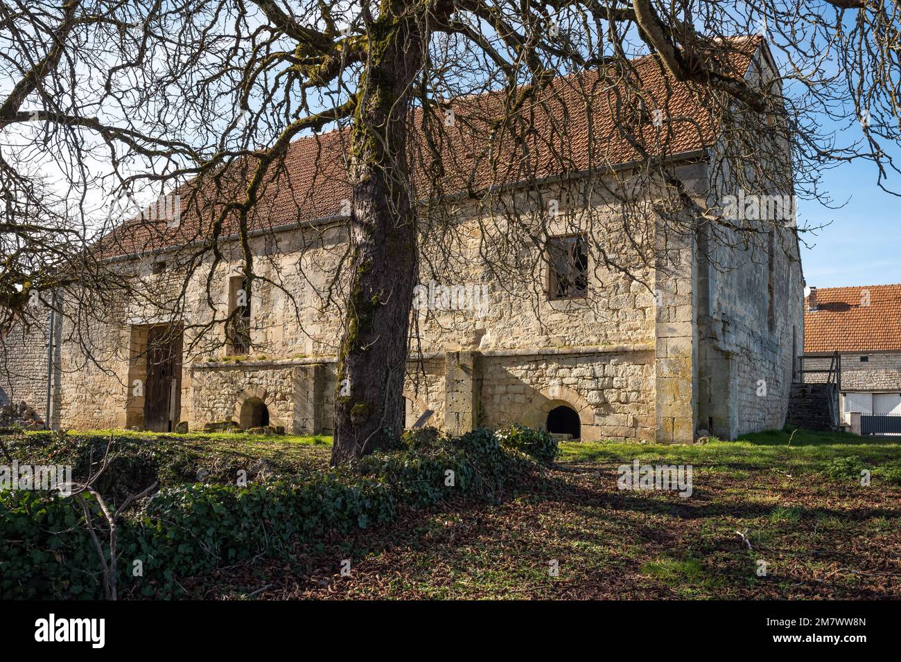 The former Mormant Abbey in Leffond (north-eastern France): founded in ...