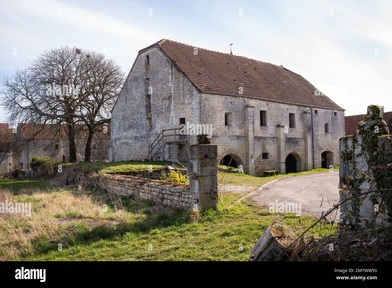The former Mormant Abbey in Leffond (north-eastern France): founded in ...