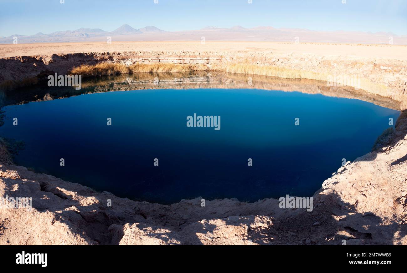 Eyes of the Salar. Freshwater wells in the desert Stock Photo - Alamy