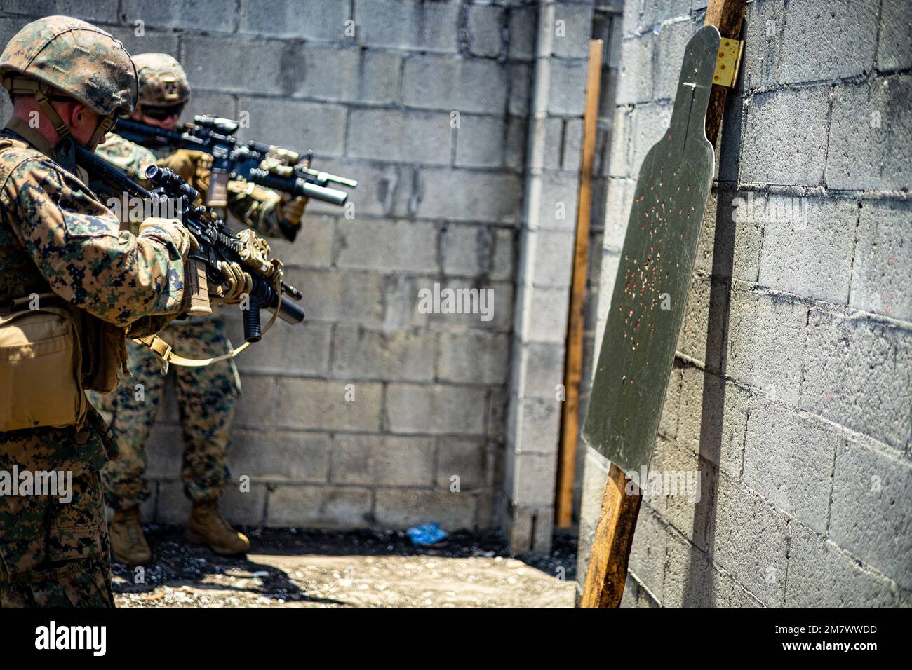 U.S. Marines with India Company, 3rd Battalion, 25th Marine Regiment, 4th Marine Division ...