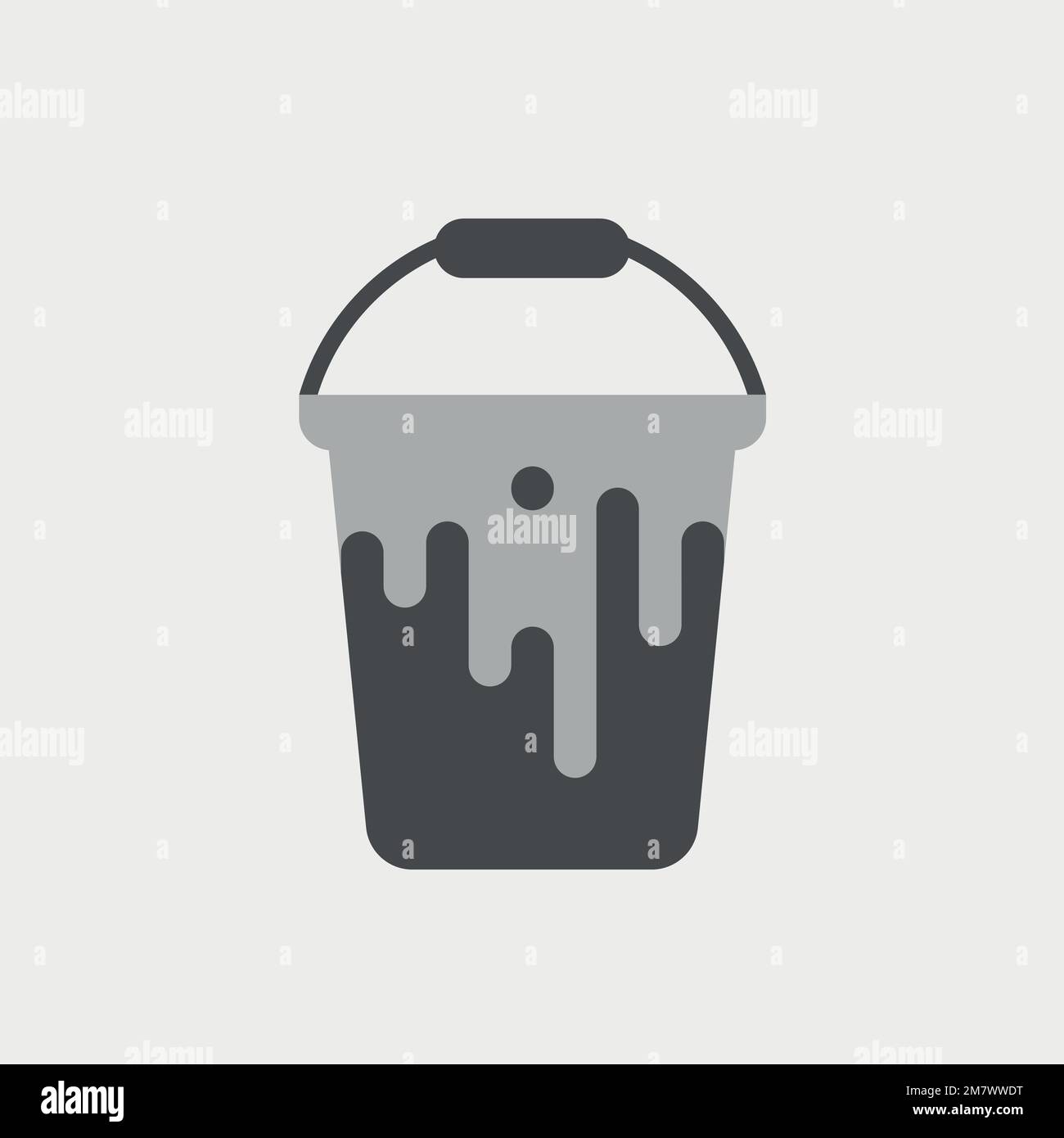 Paint bucket icon isolated on white background. Vector illustration ...