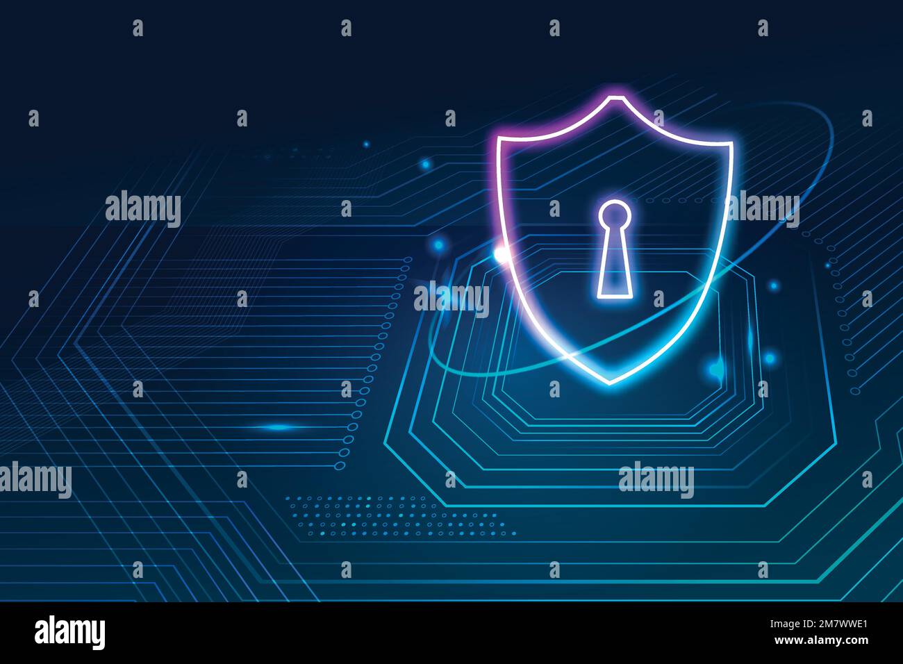 Data security technology background vector in blue tone Stock Vector ...