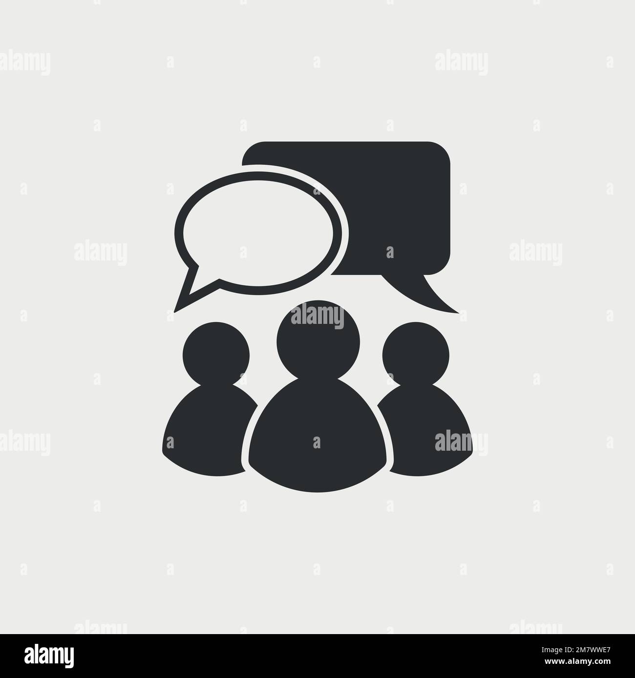 People talking icon. isolated on white background. Vector illustration ...