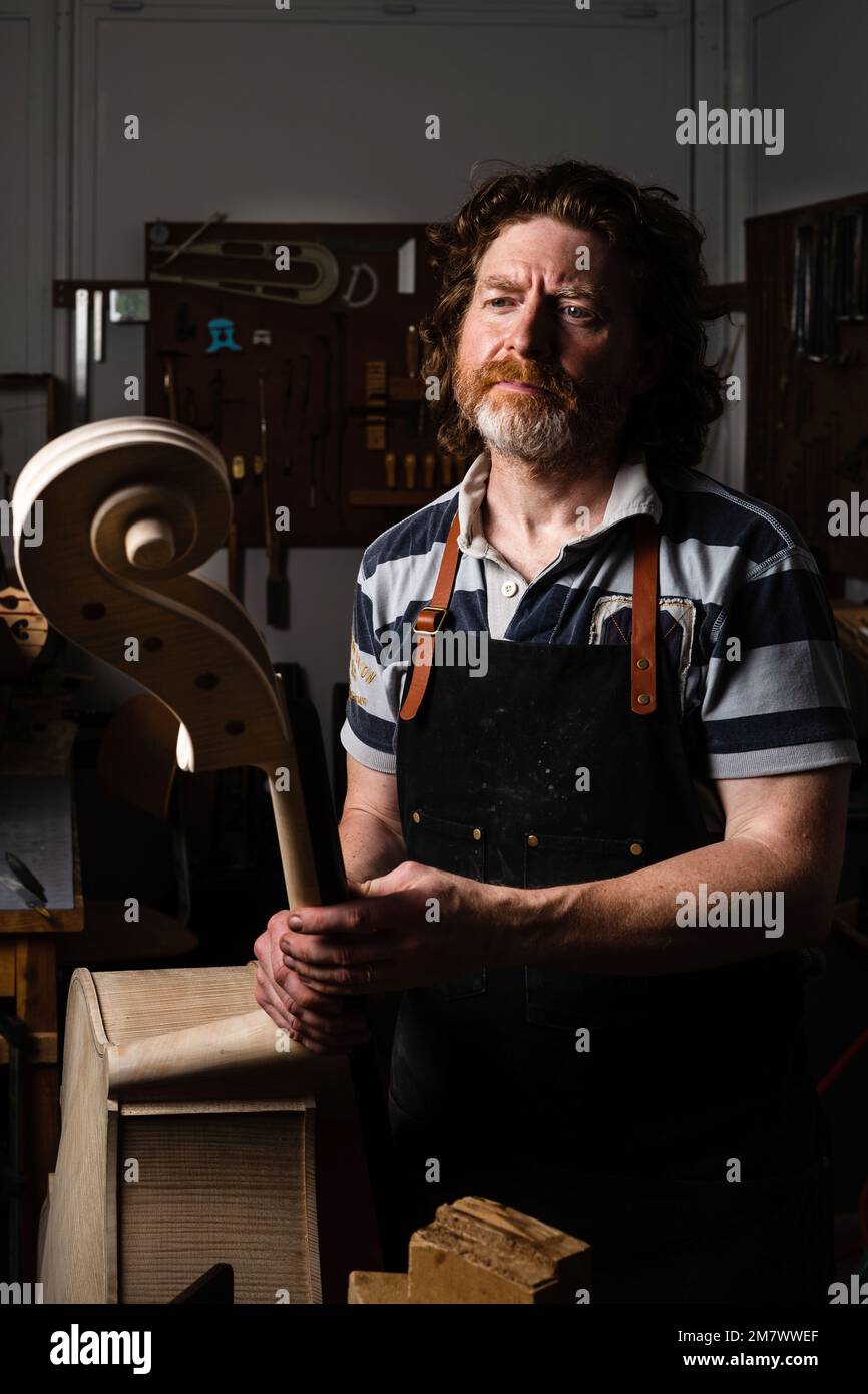 Troyes (north-eastern France): Laurent Demeyere, stringed instrument ...