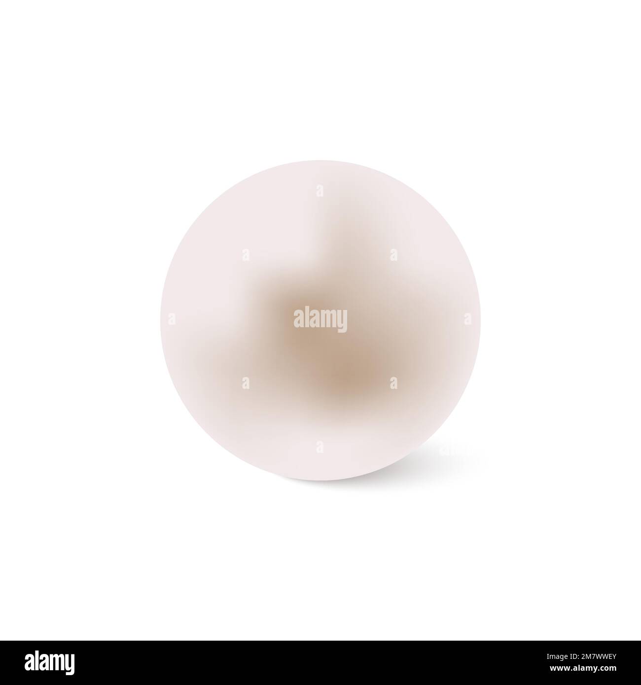 Shiny natural white sea pearl with light effects isolated on white ...