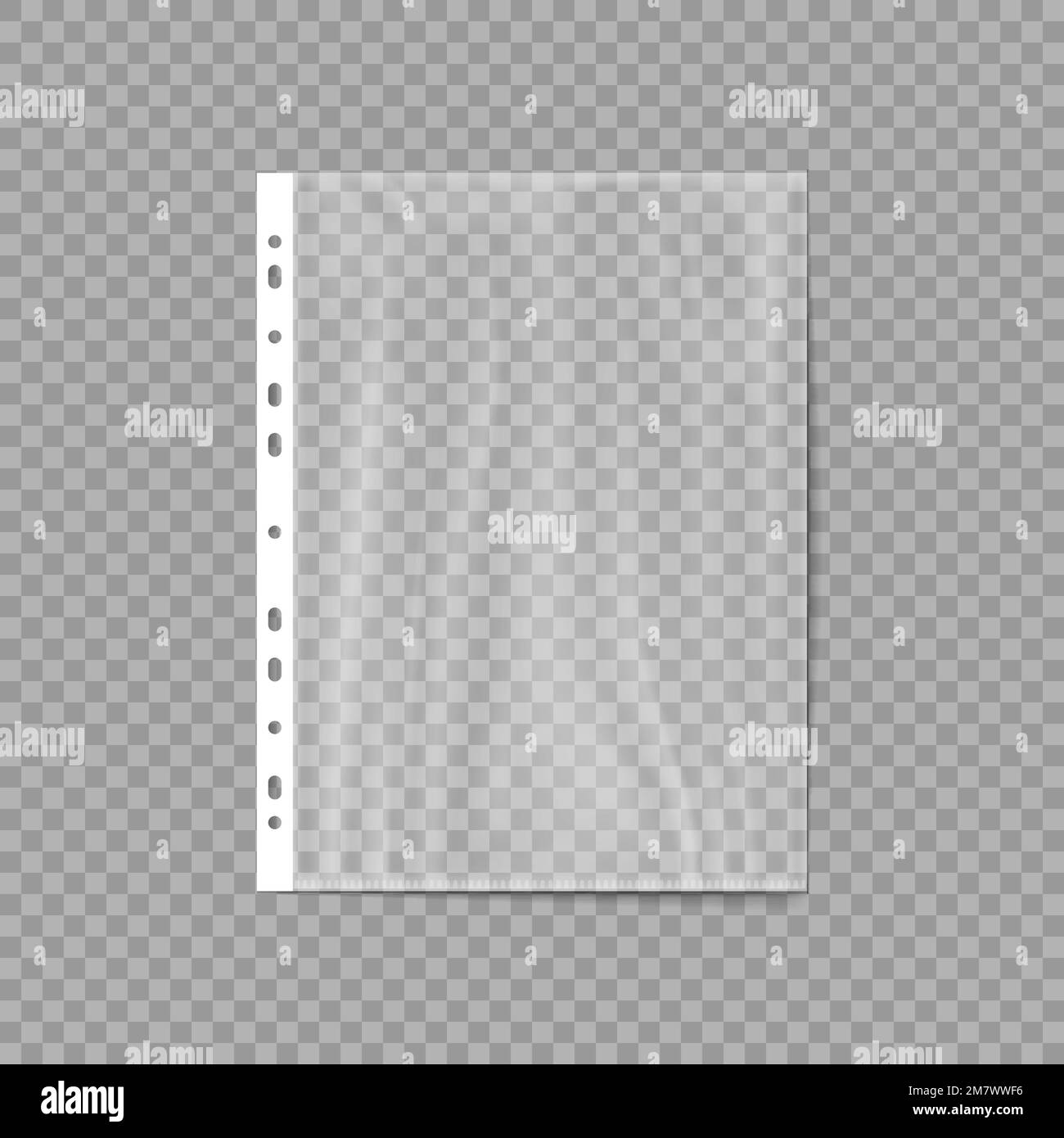 Empty Plastic Bag. Punched pocket. Business File. Sheet protector ...