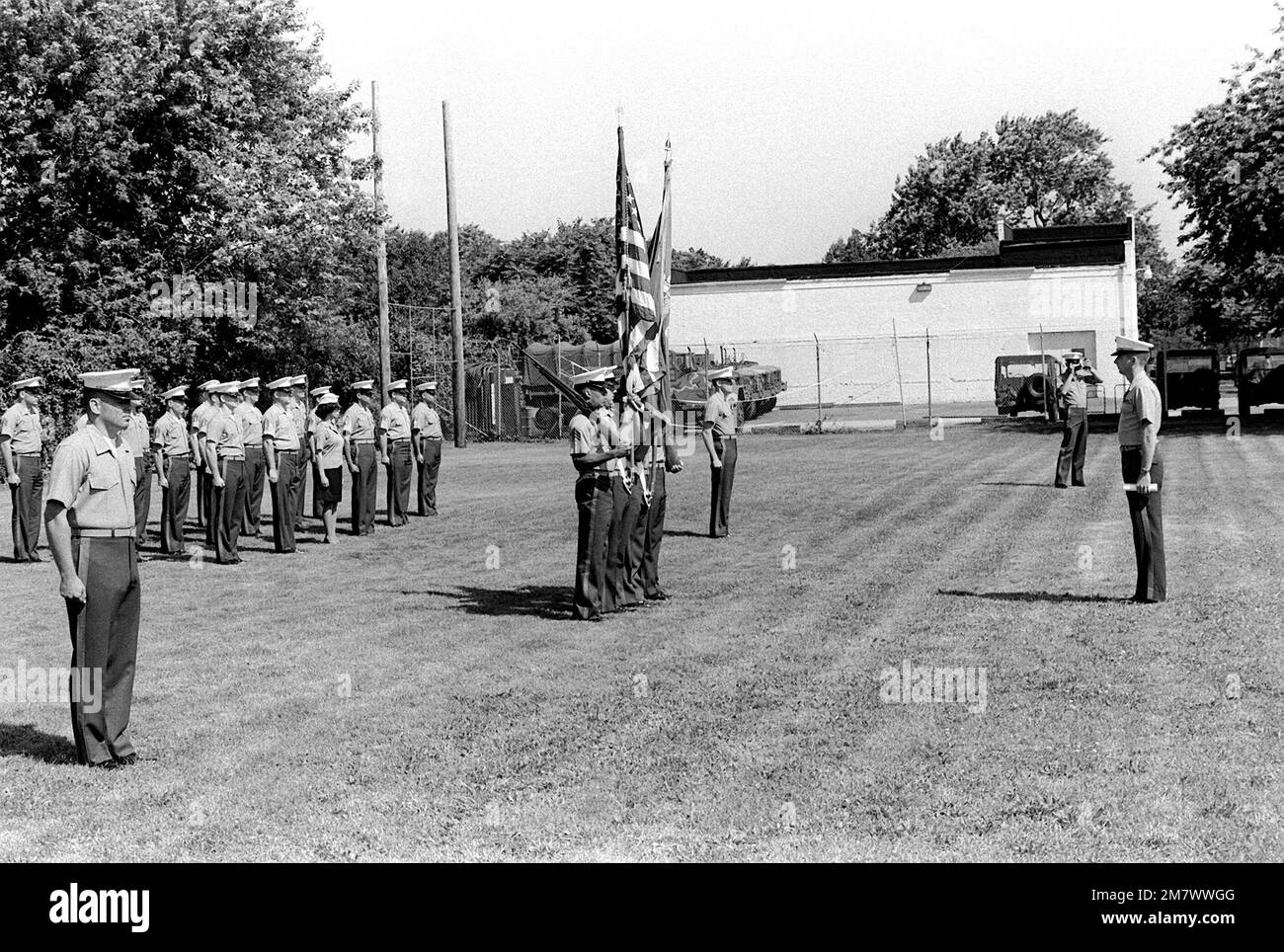 First Marine Corps District color guard participates in the change of ...