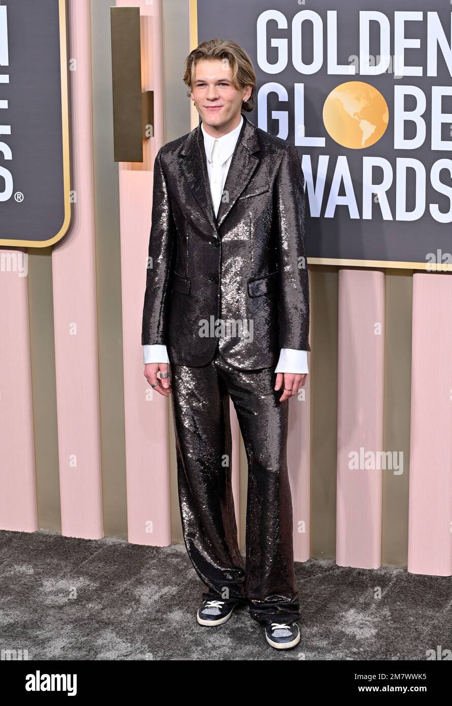 Los Angeles, USA. 10th Jan, 2023. Davis Burleson arriving at the 80th ...