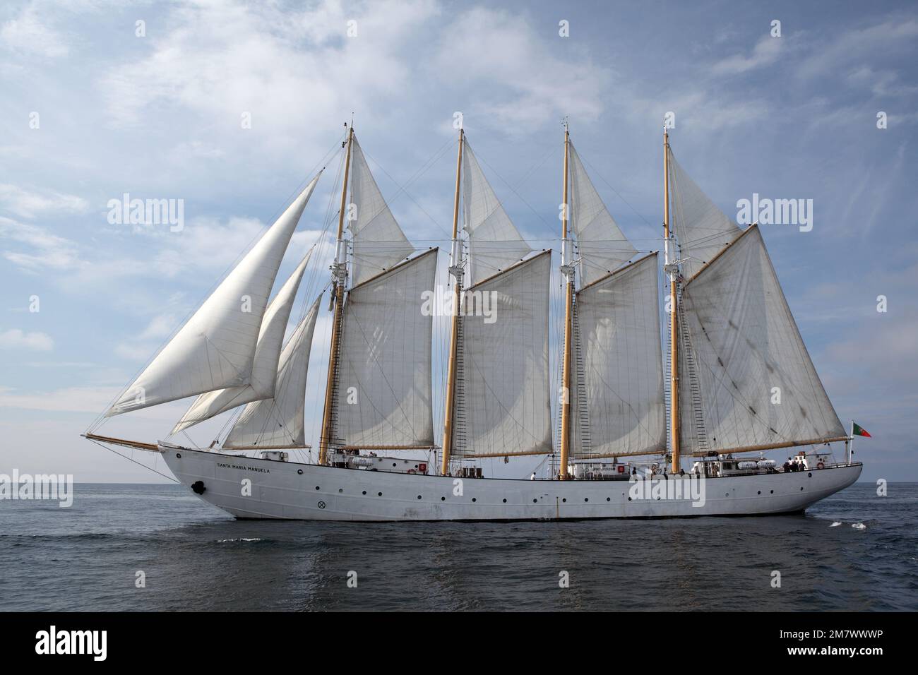 Portuguese schooner Santa Maria Manuela, Bergen race start, 2014 Stock ...