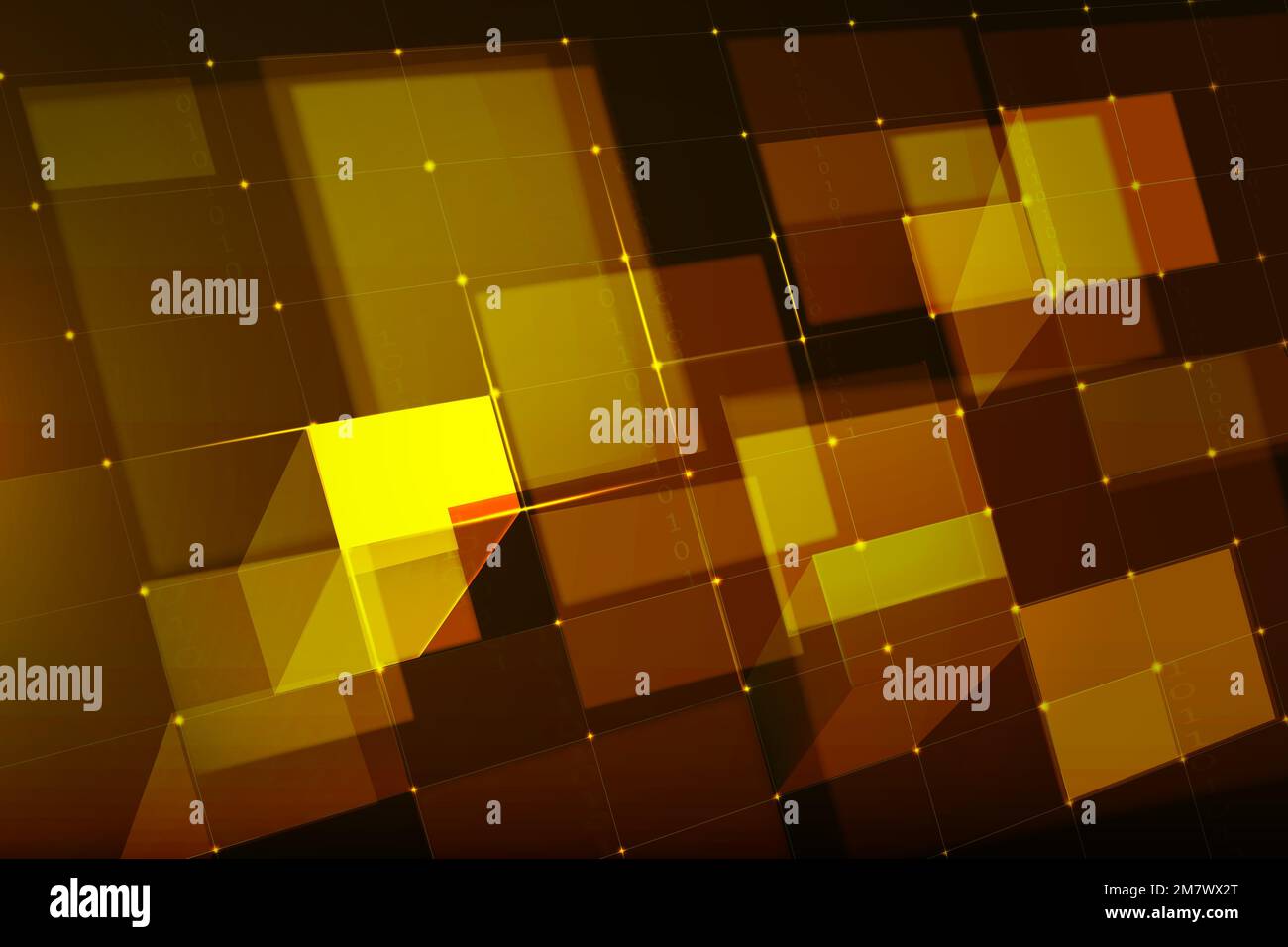 Digital grid technology background vector in gold tone Stock Vector ...
