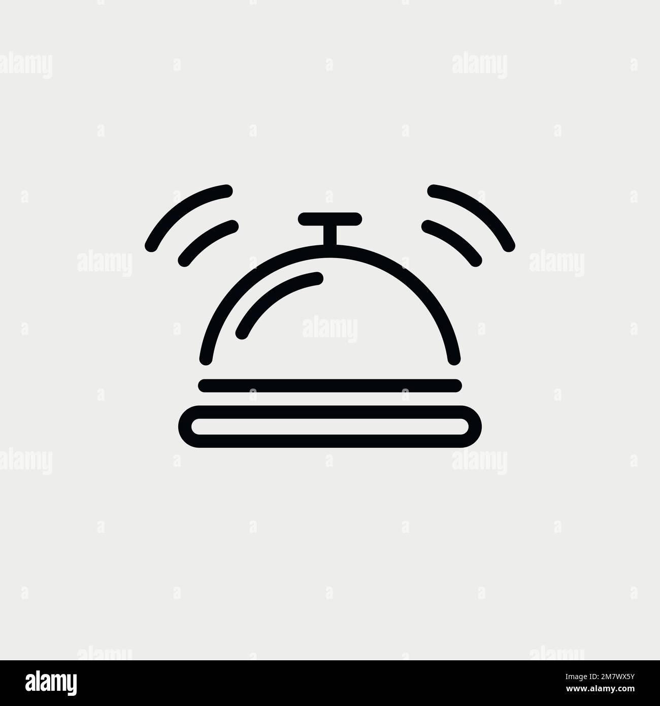 Hotel bell icon isolated on white background. Vector illustration. Eps ...
