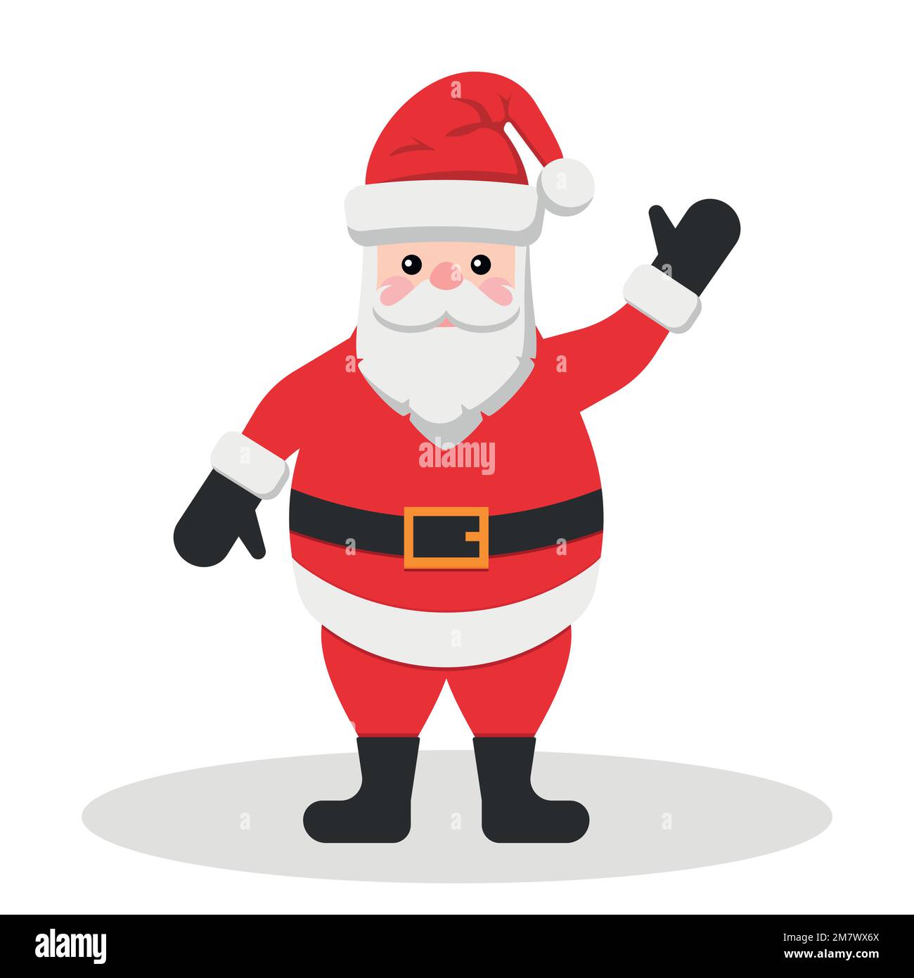 Happy Santa Claus icon isolated on white background. Vector ...