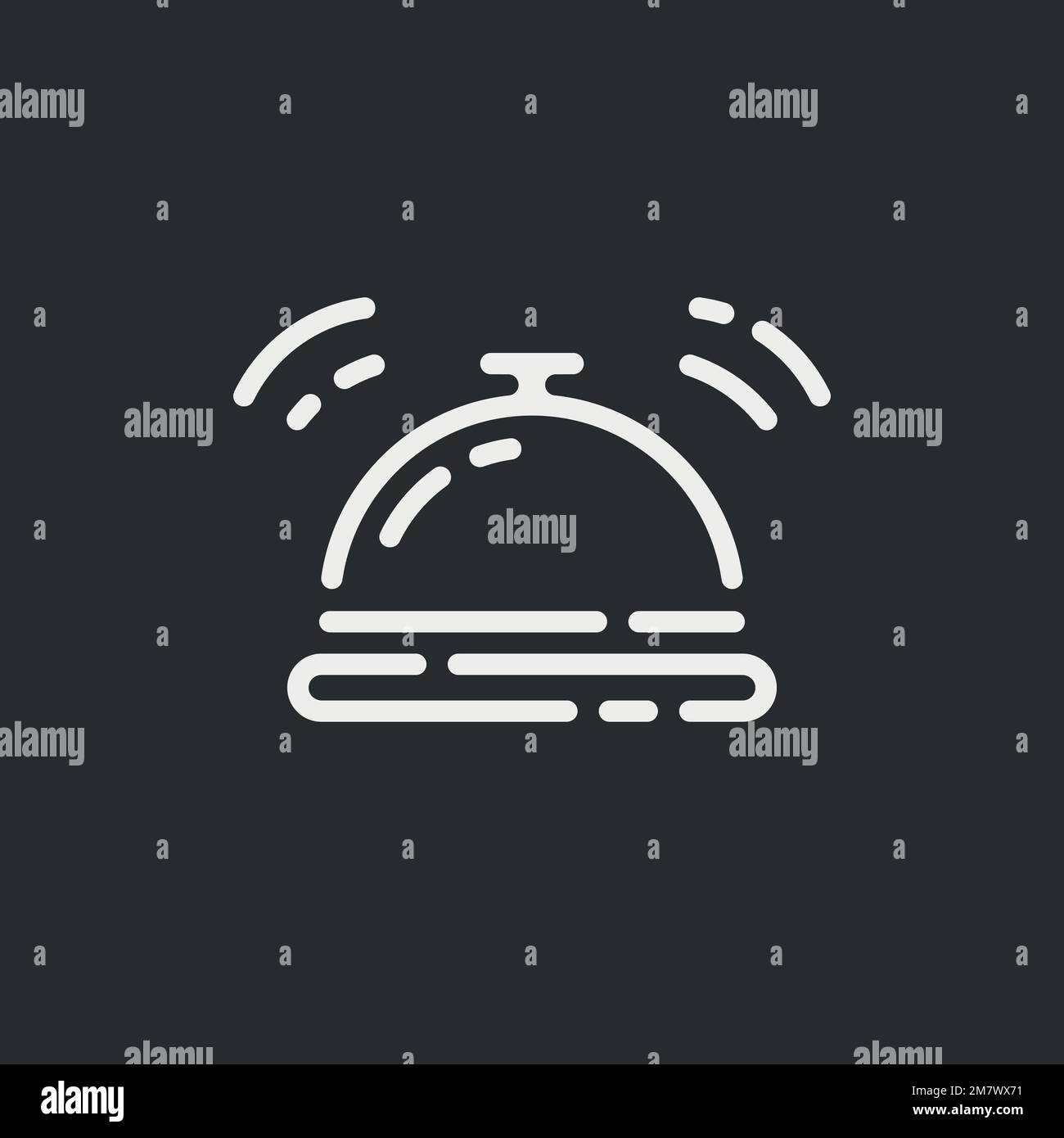 Hotel bell icon isolated on white background. Vector illustration. Eps ...