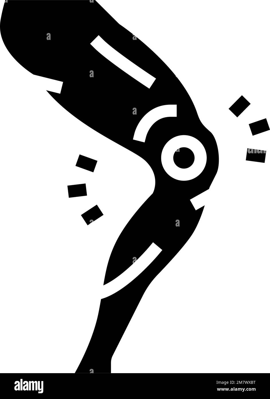 knee pain body ache glyph icon vector illustration Stock Vector Image ...
