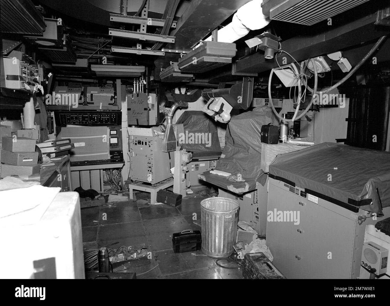 The combat information center aboard the guided missile frigate ...