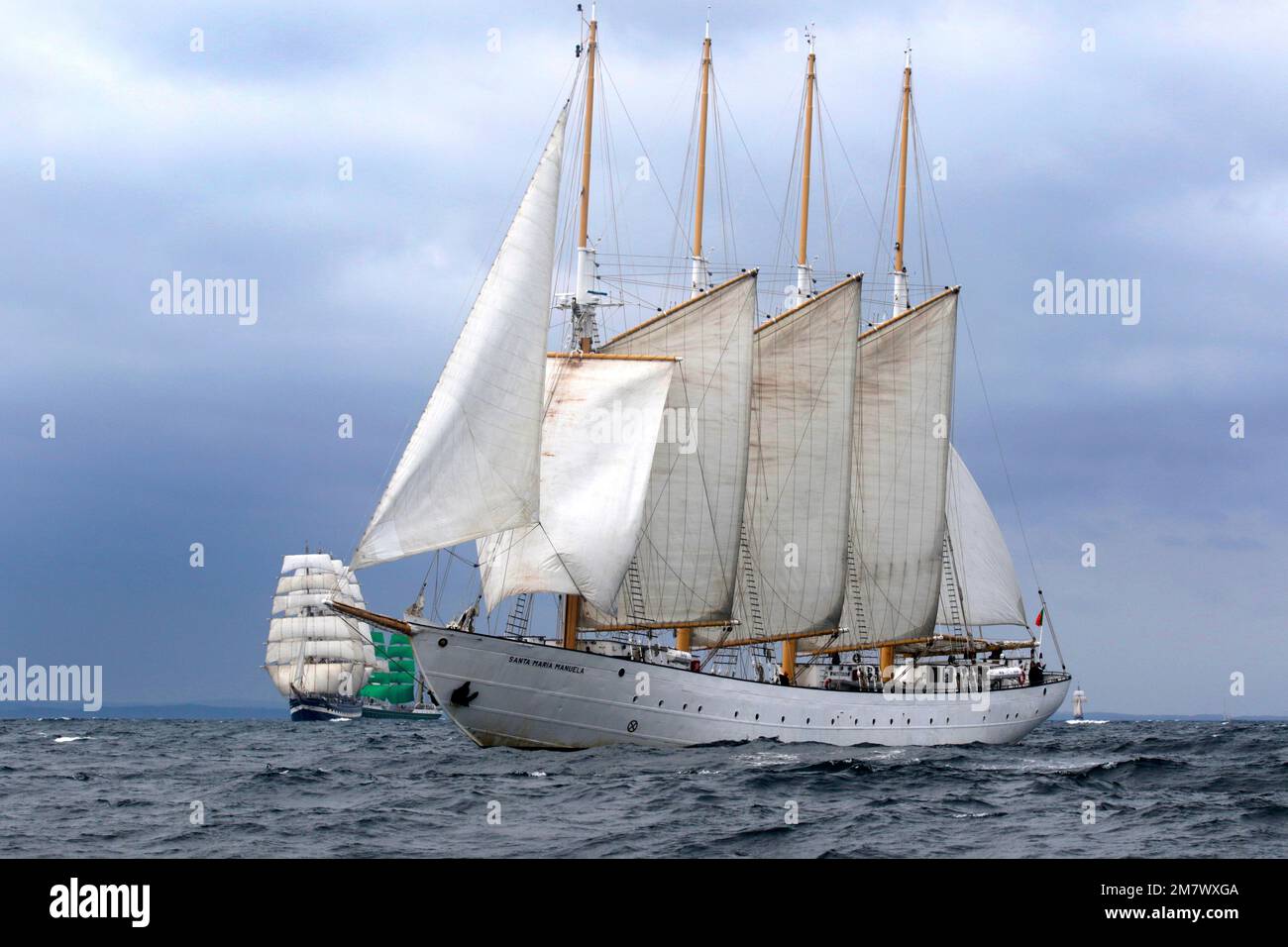 Portuguese schooner Santa Maria Manuela, Kristiansand race start, 2015 ...