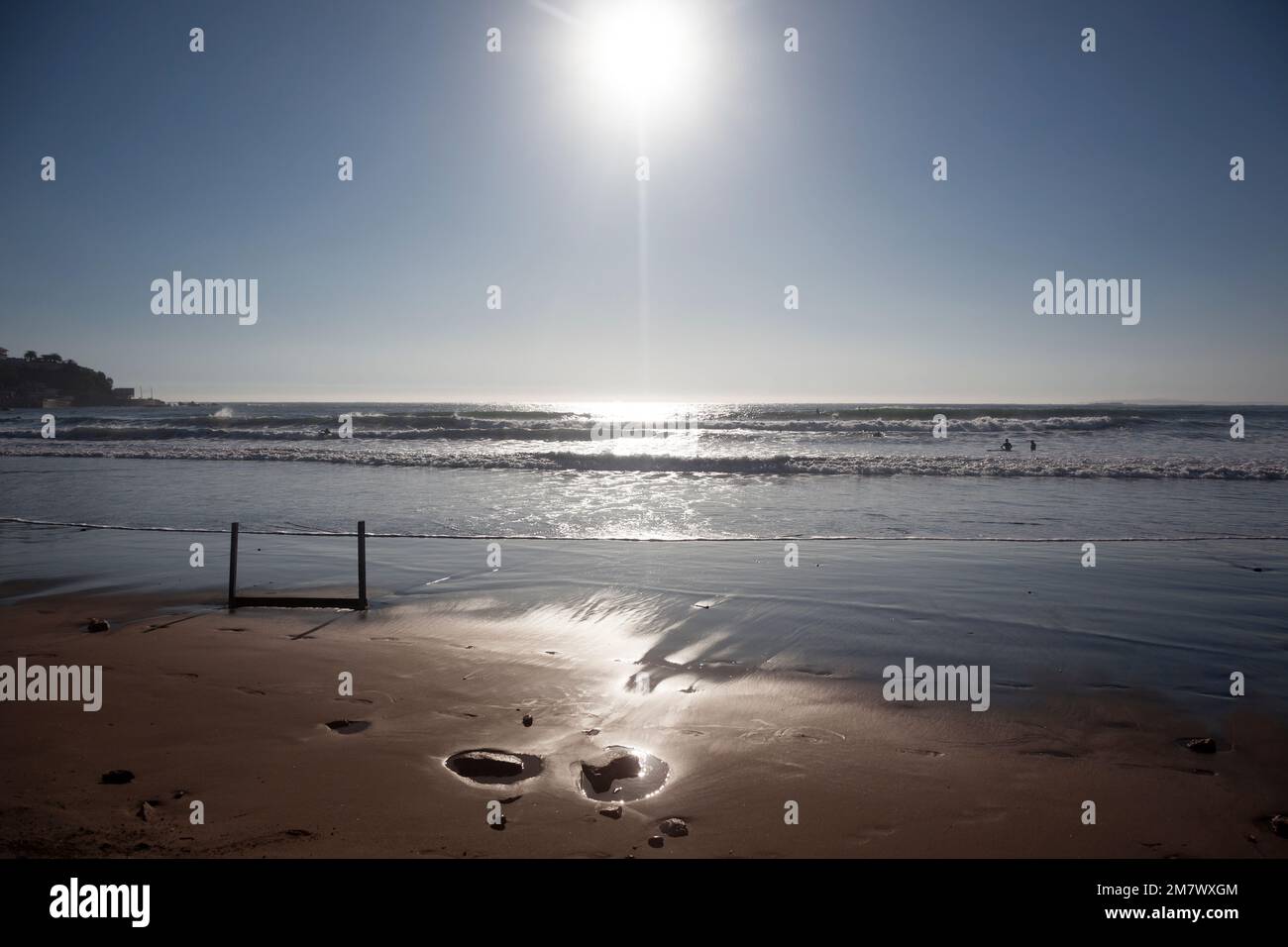 Sunset in Concon beach. Chile Stock Photo - Alamy