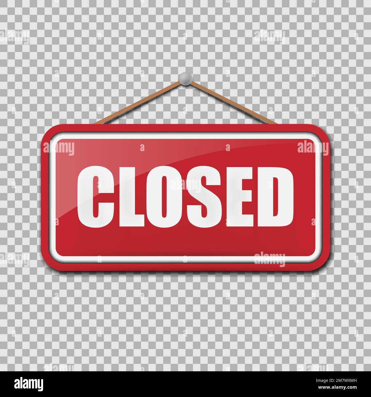 Closed Sign isolated on transparent background. Vector illustration ...