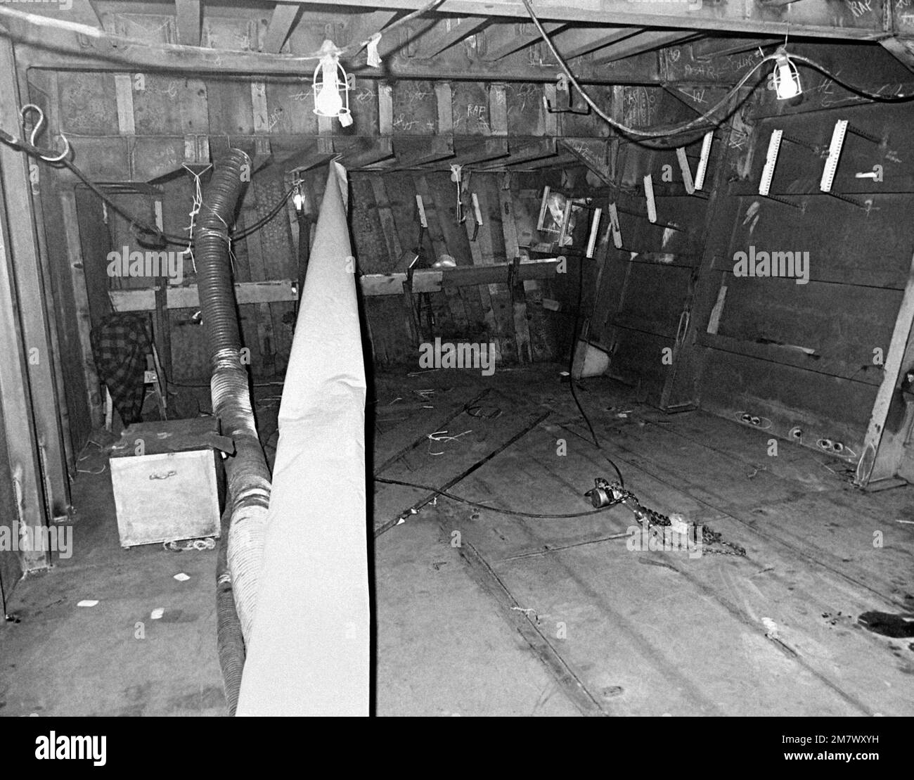 An interior view of the tactical towed array sonar/bathythermograph ...
