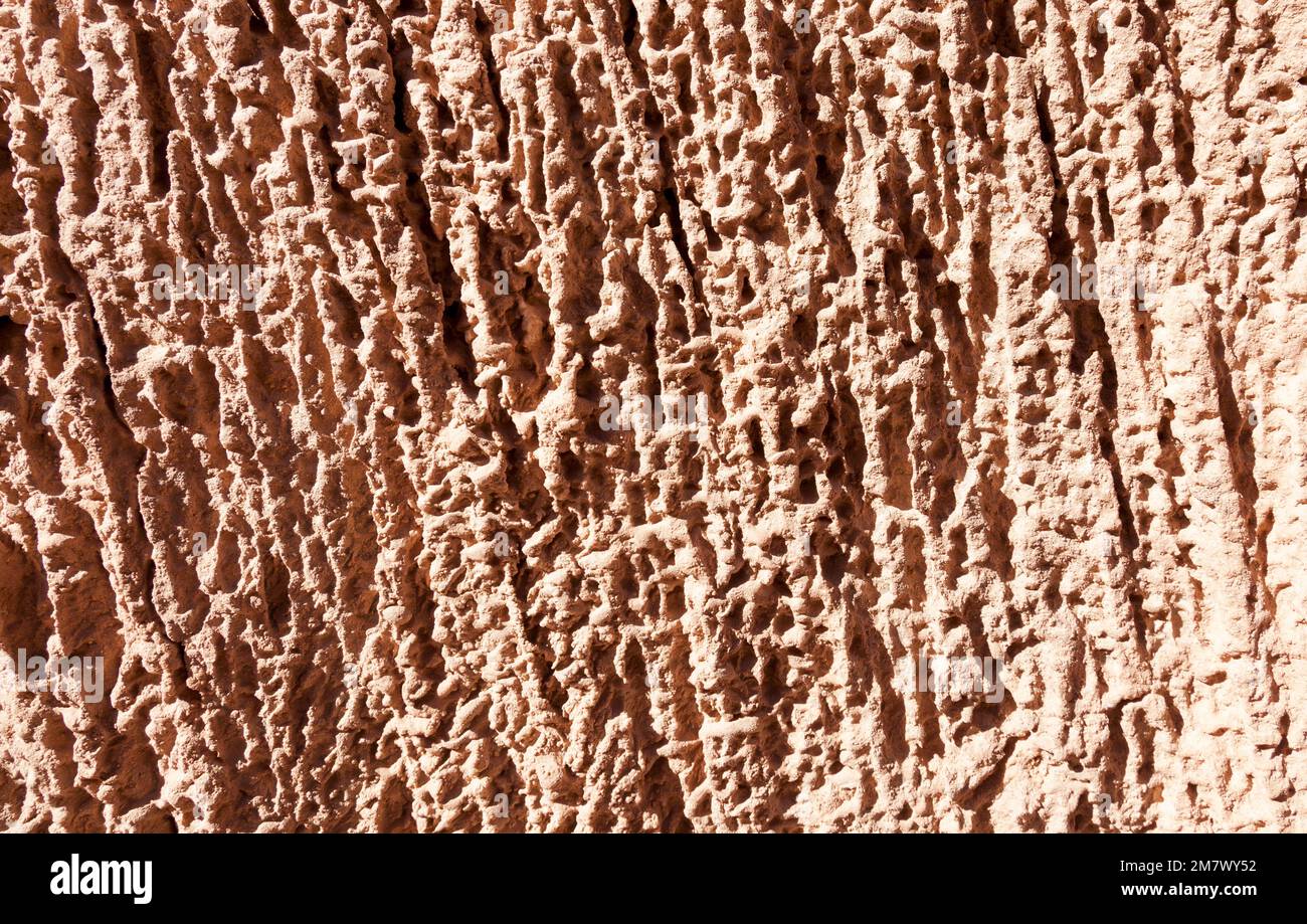 crystalline salt - seen in Valle de la Luna in Atacama desert in Chile ...