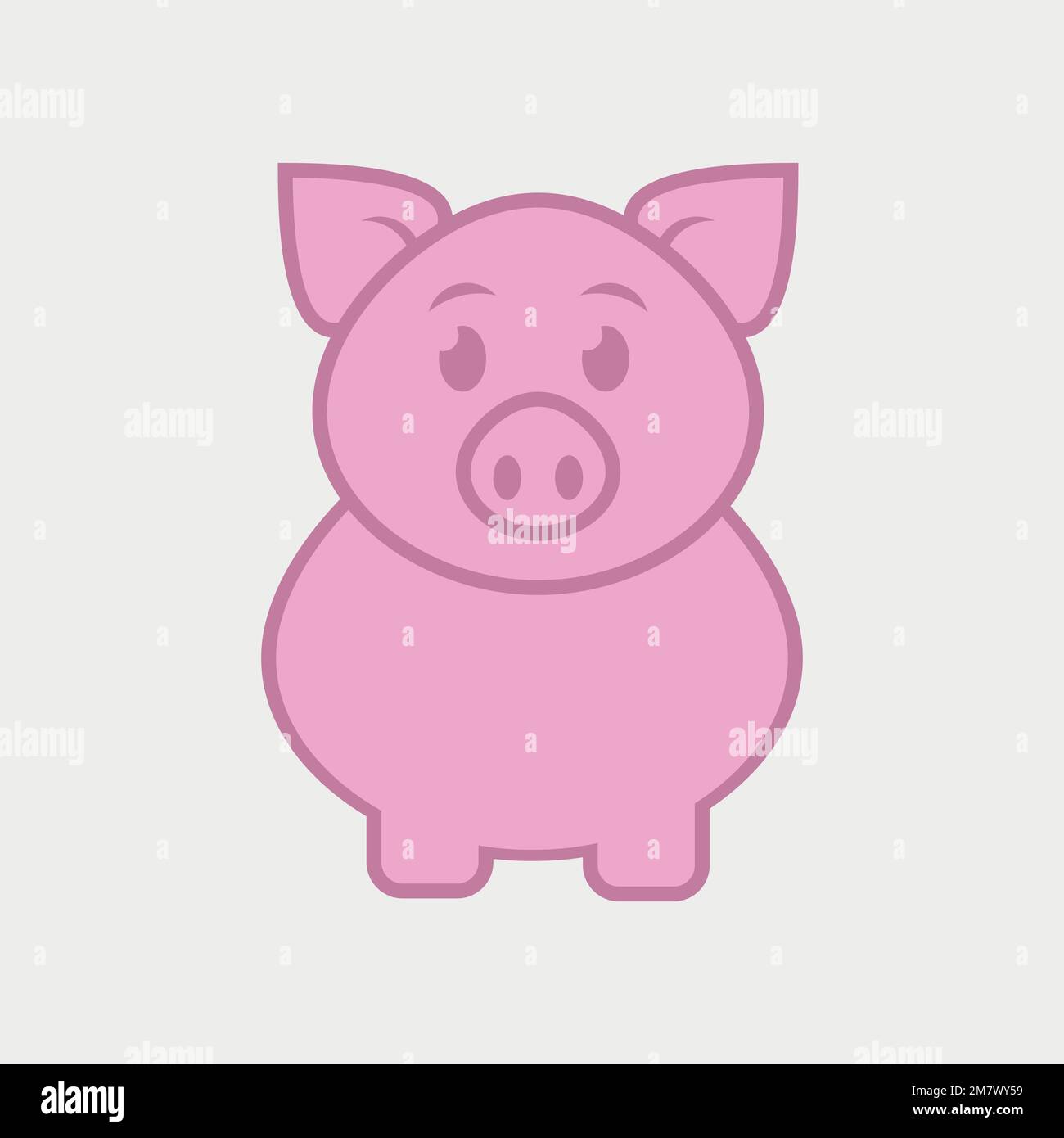 Pig icon isolated on white background. Vector illustration. Eps 10 ...