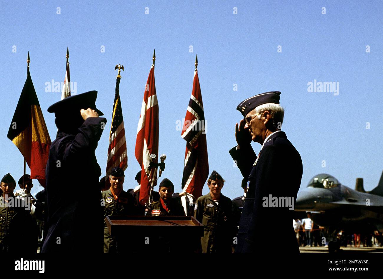 COL Wilfred L. Goodson, Commander, 50th Tactical Fighter Wing (left ...
