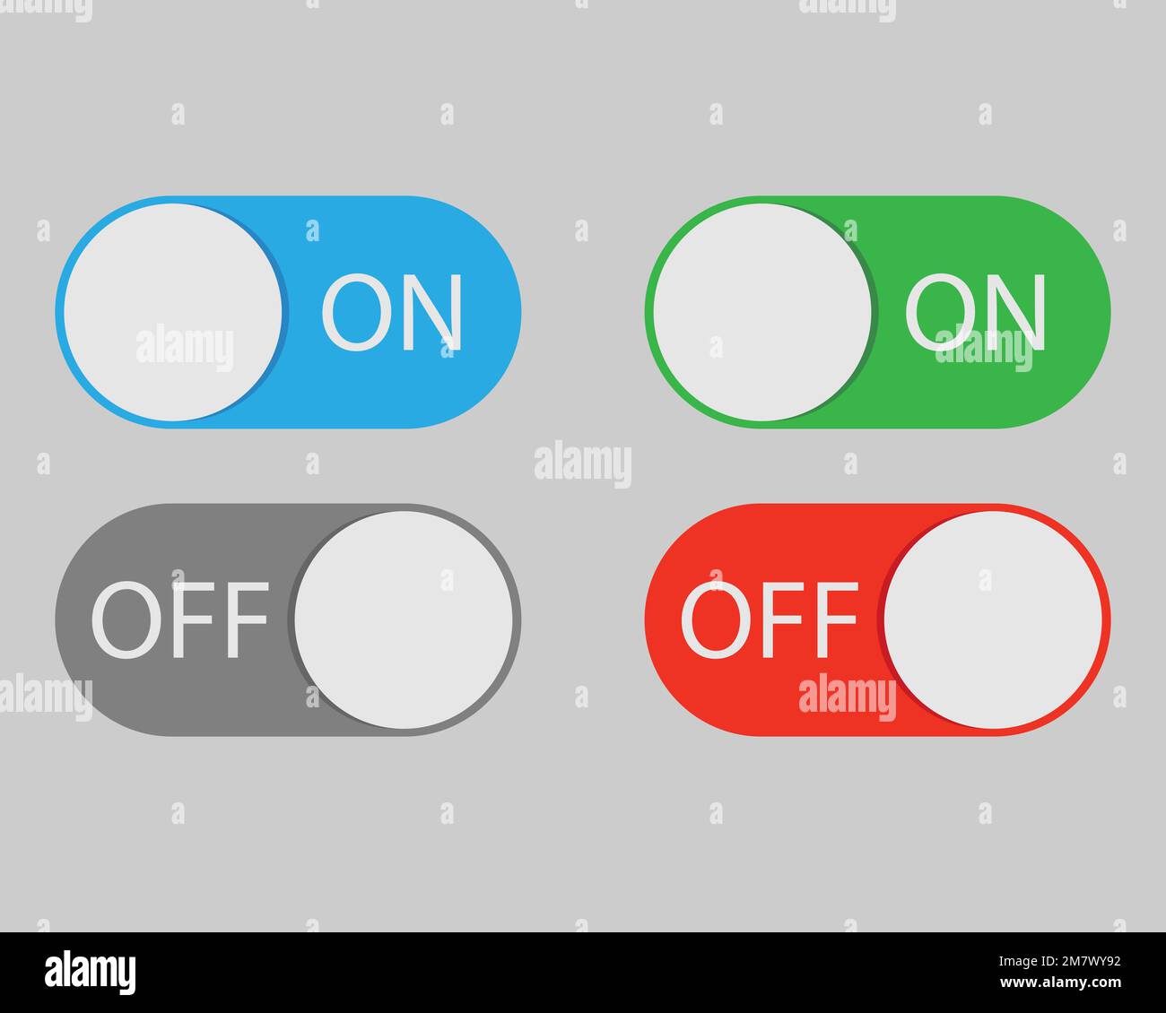 On and Off switch toggle isolated onbackground. Vector illustration ...