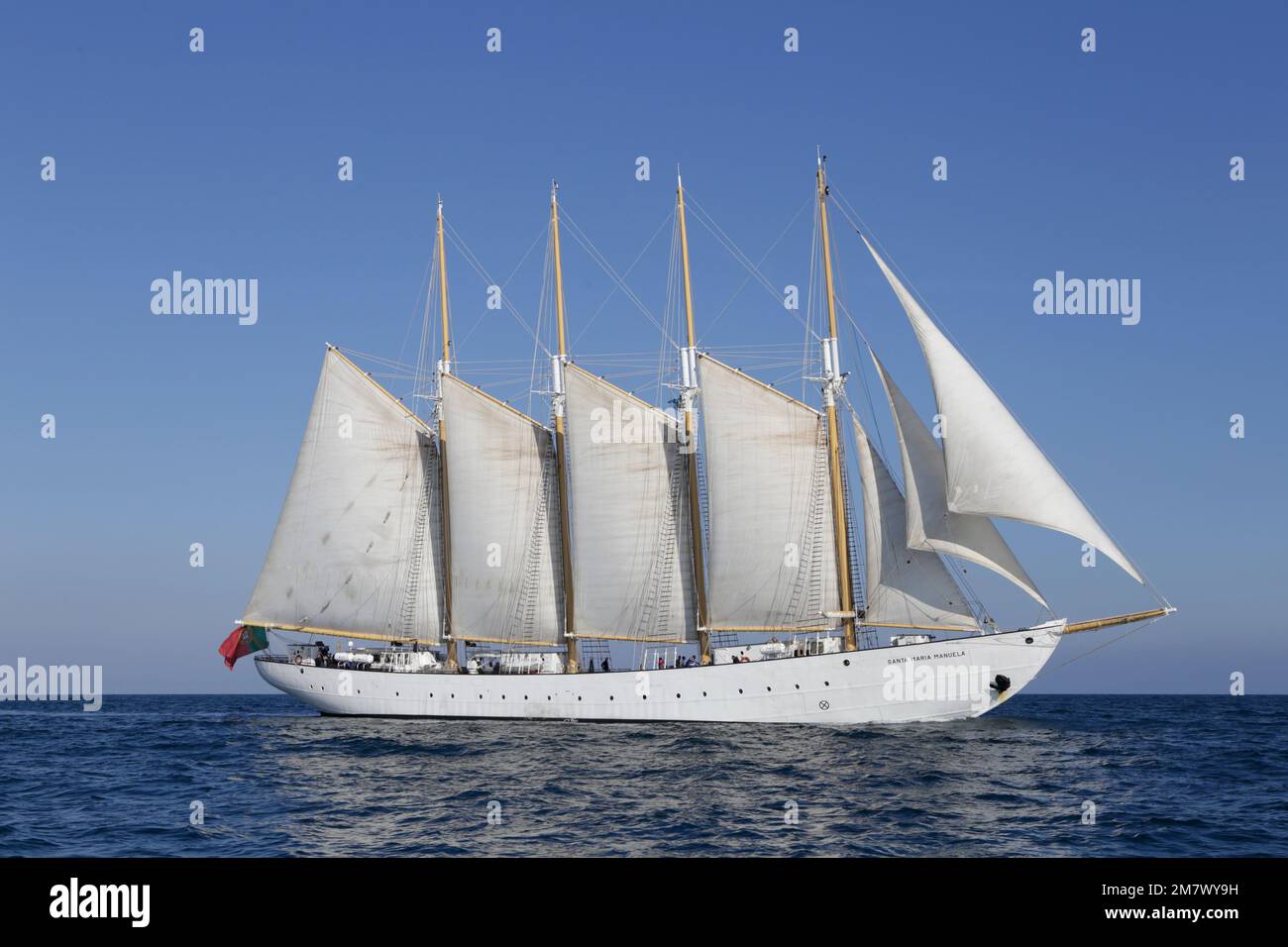 Portuguese schooner Santa Maria Manuela, Torbay race start, 2017 Stock ...