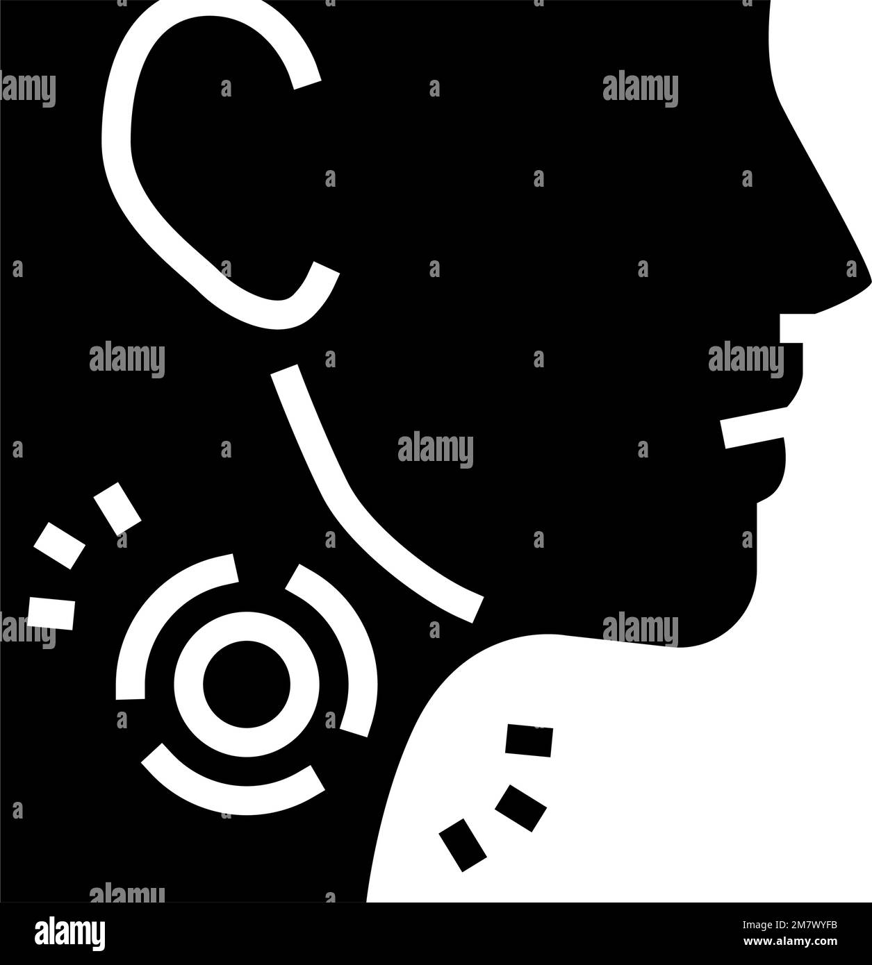 neck pain body ache glyph icon vector illustration Stock Vector Image ...