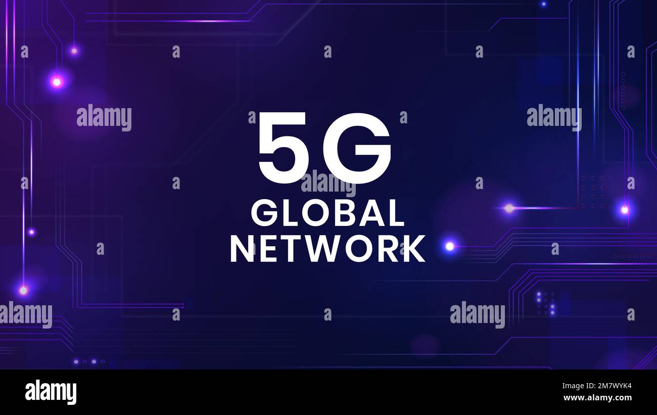 5g Network technology template vector with digital background Stock ...