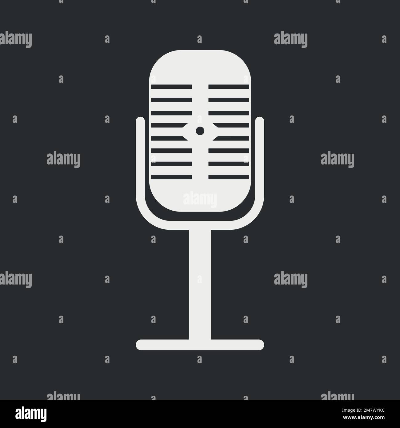 Microphone isolated on white background. Vector illustration. Eps 10 ...