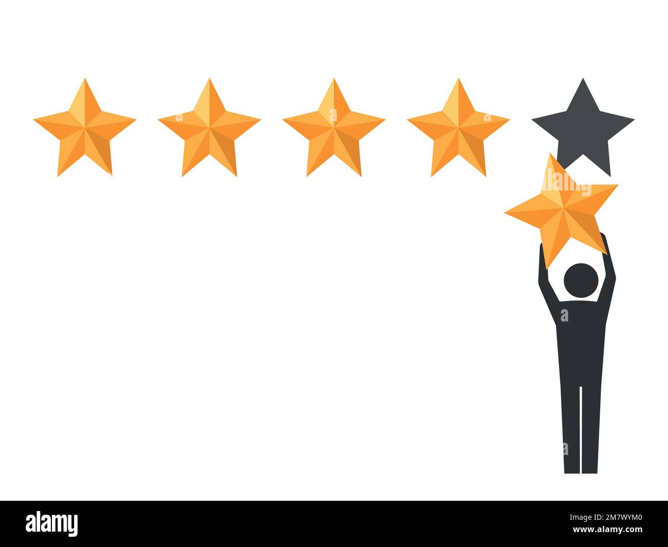 Star rating. Positive review. Vector illustration. Eps 10 Stock Vector ...