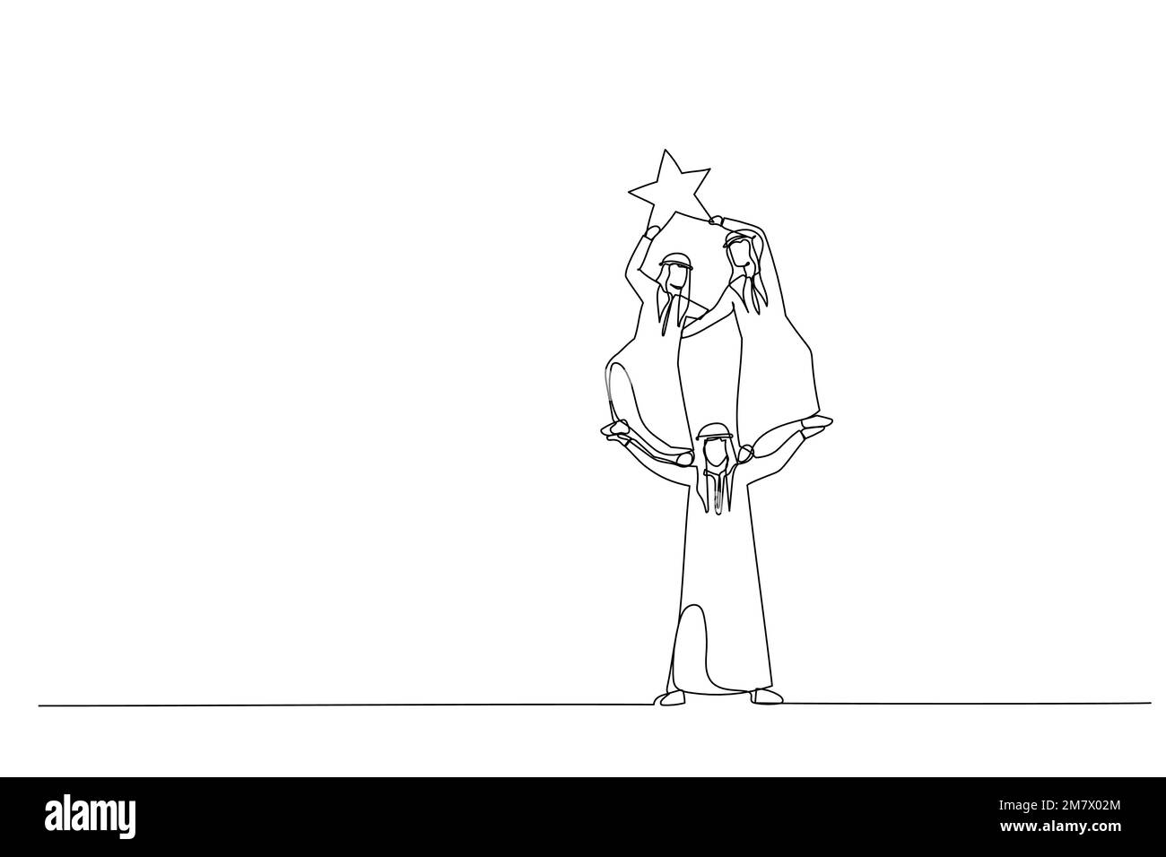 Drawing arab businessman leader Cut Out Stock Images & Pictures - Alamy