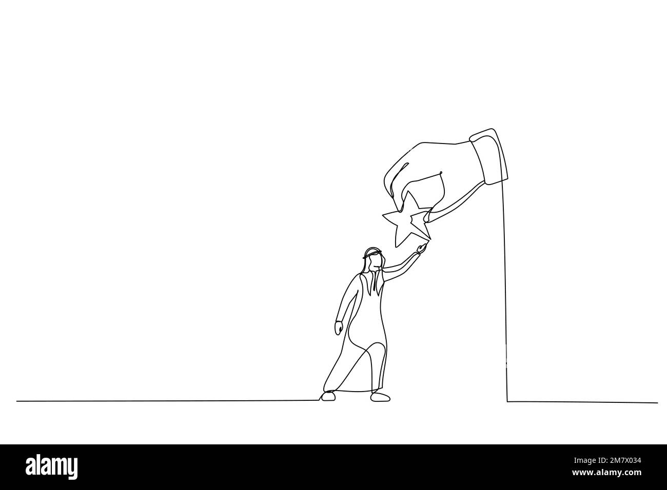 Star in continuous line Stock Vector Images - Alamy