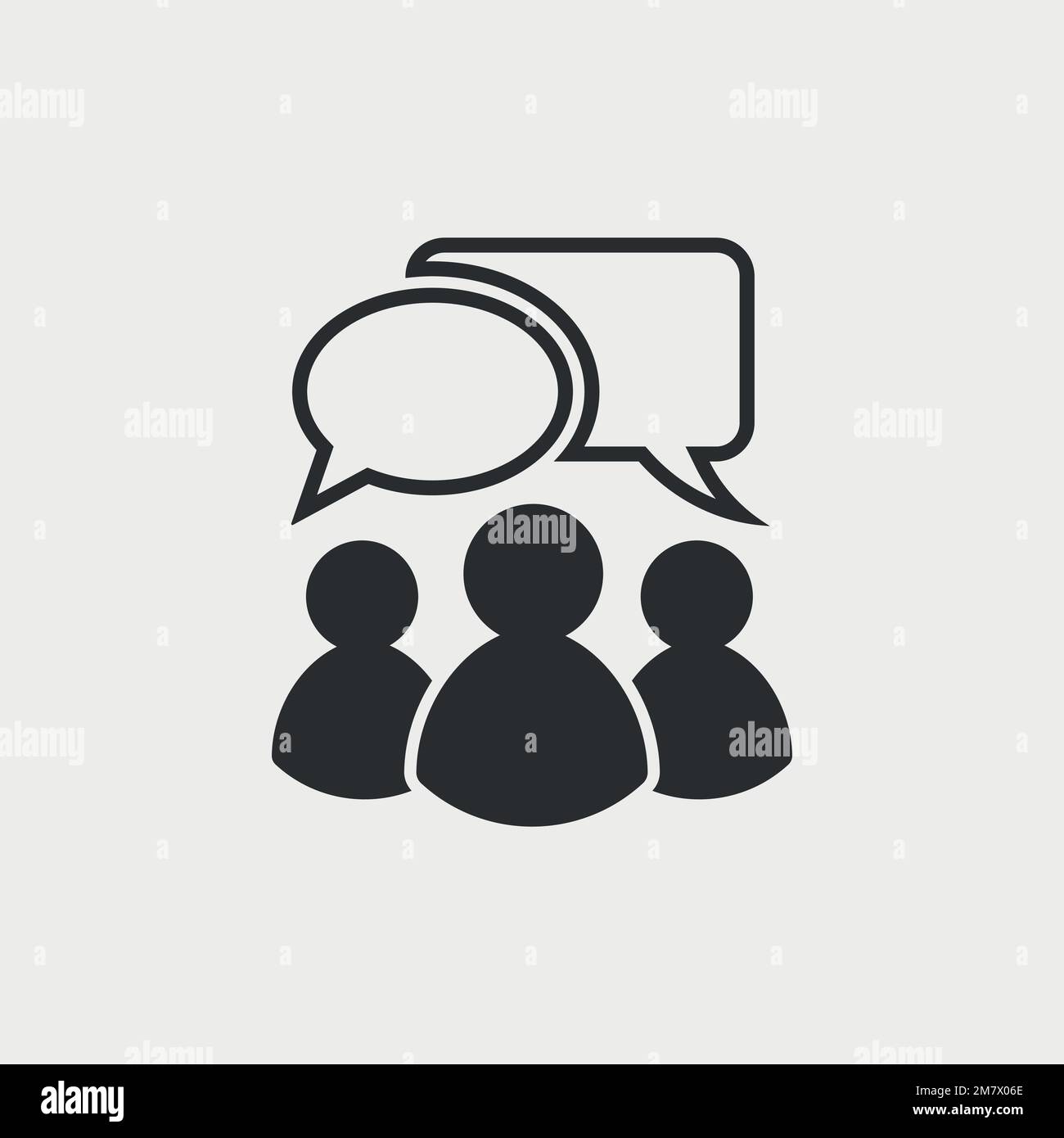People talking icon. isolated on white background. Vector illustration ...