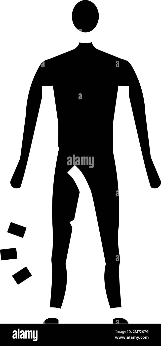 leg pain body ache glyph icon vector illustration Stock Vector Image ...